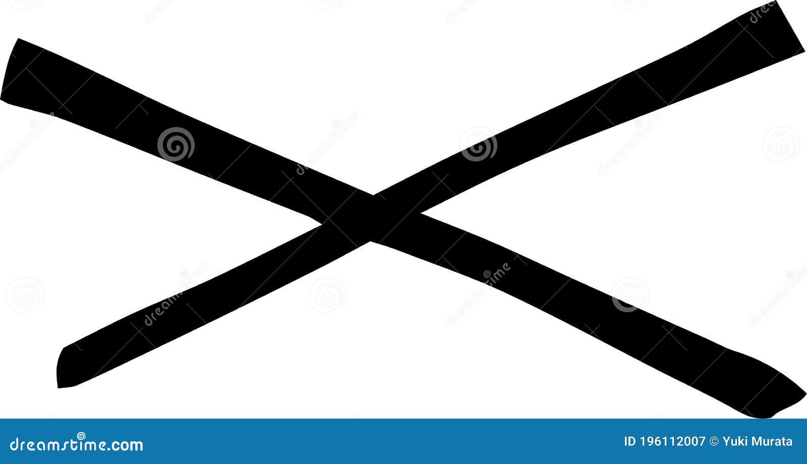 Black Horizontal Cross Mark Stock Vector - Illustration of sketch ...