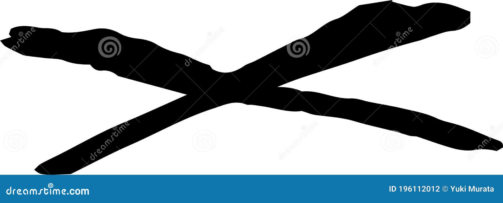 Black Horizontal Cross Mark Stock Vector - Illustration of prohibited ...