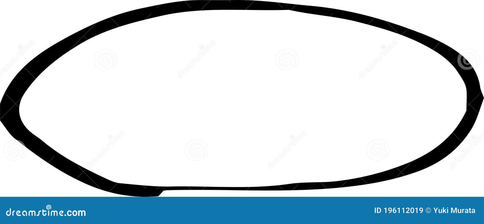 Black Horizontal Oval Illustration Stock Vector - Illustration of blank ...