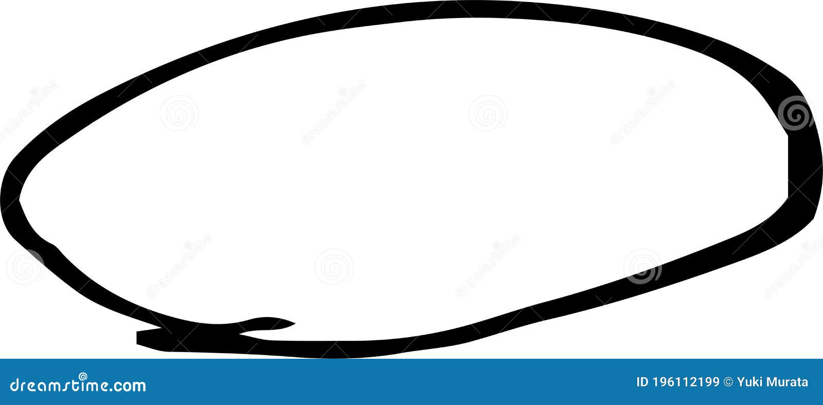 Black Horizontal Oval Illustration Stock Vector - Illustration of ...