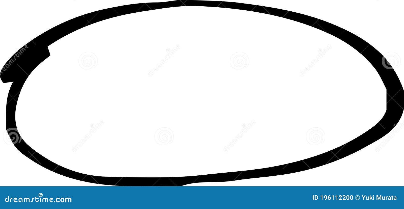 Black Horizontal Oval Illustration Stock Vector - Illustration of ...