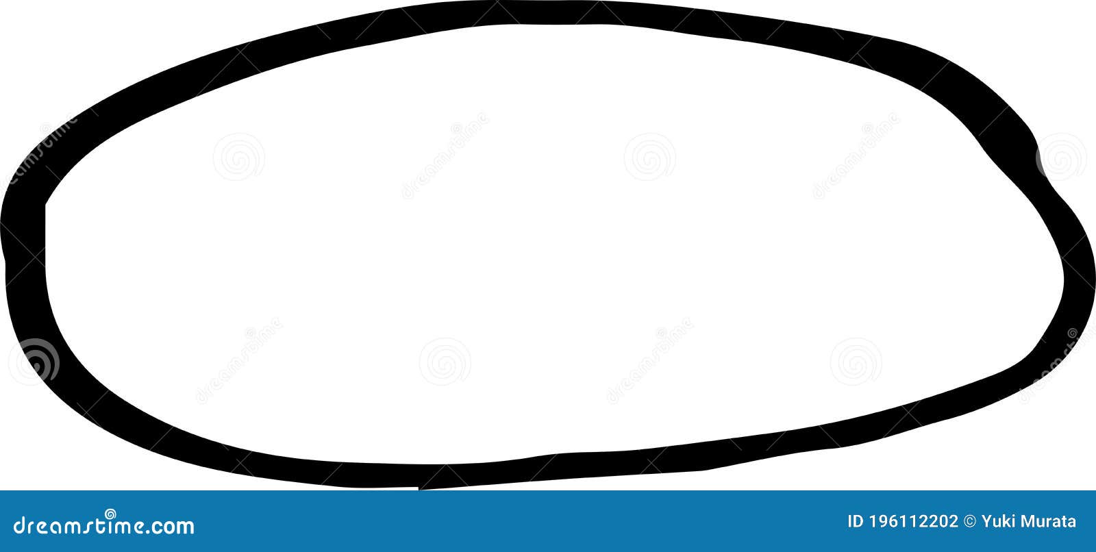 Black Horizontal Oval Illustration Stock Vector - Illustration of ...