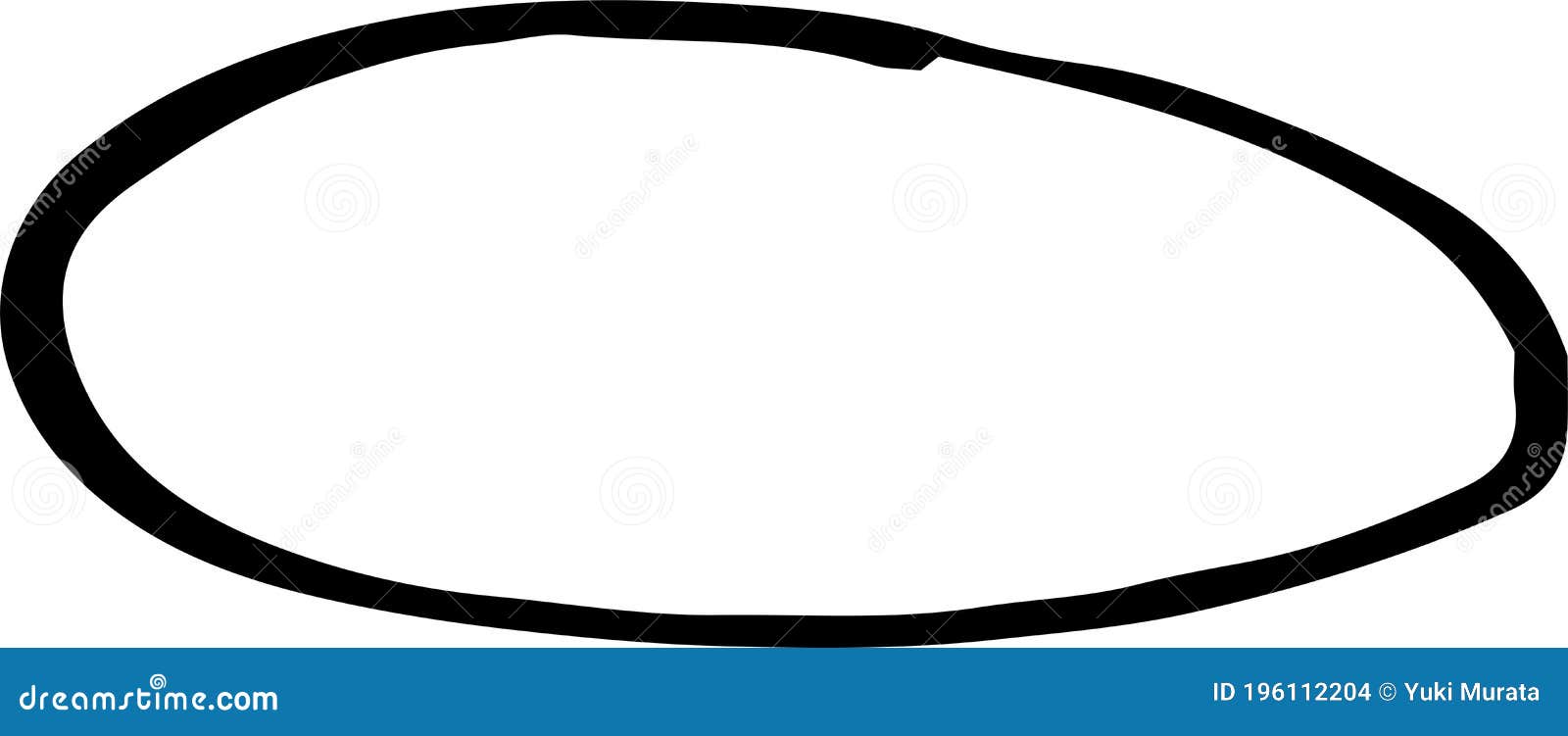 Black Horizontal Oval Illustration Stock Vector - Illustration of ...