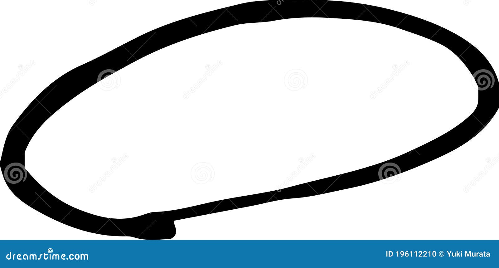 Black Horizontal Oval Illustration Stock Vector - Illustration of round ...