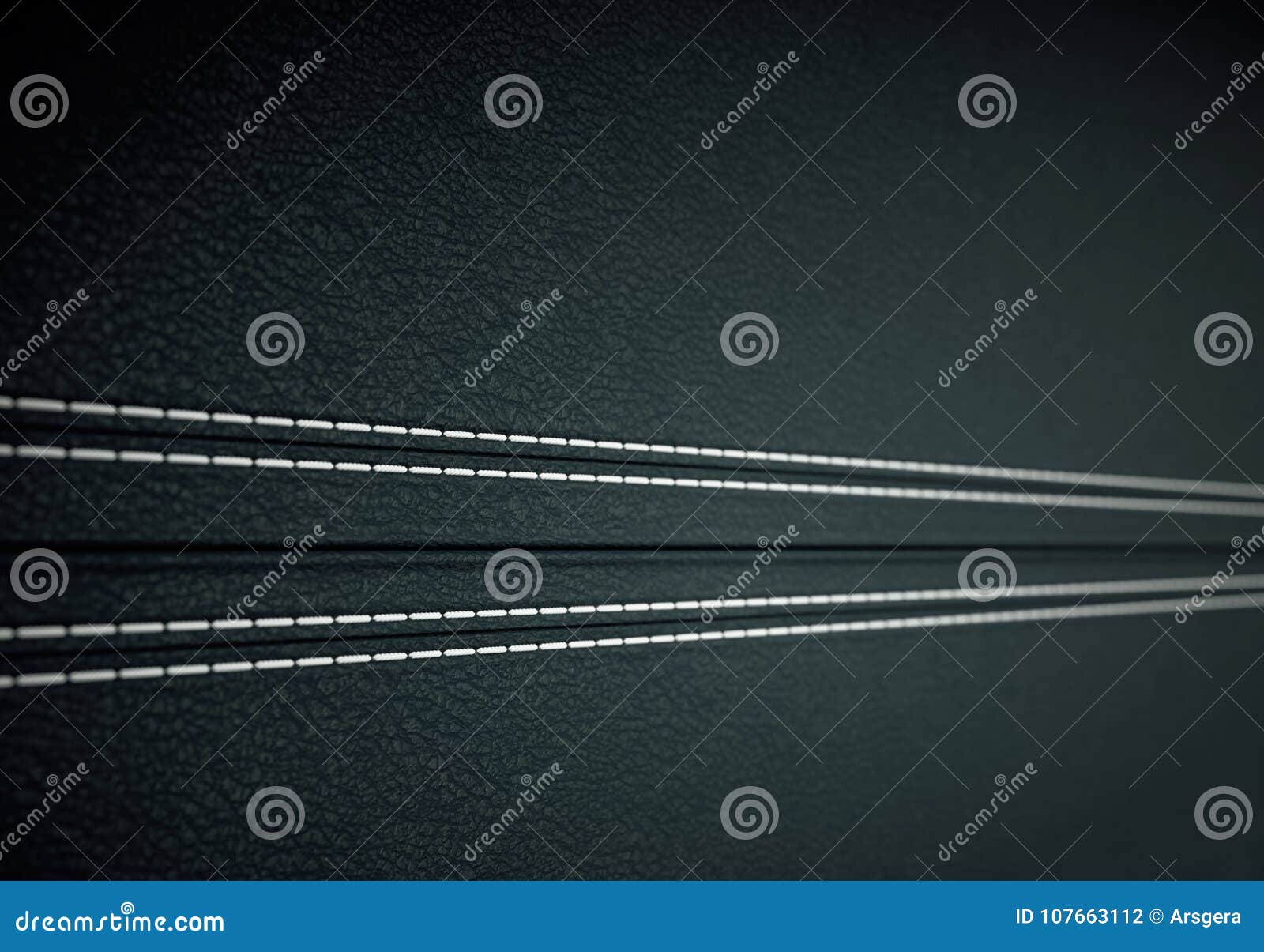 Black Horizontal Stitched Leather. Useful As Texture Stock Illustration ...