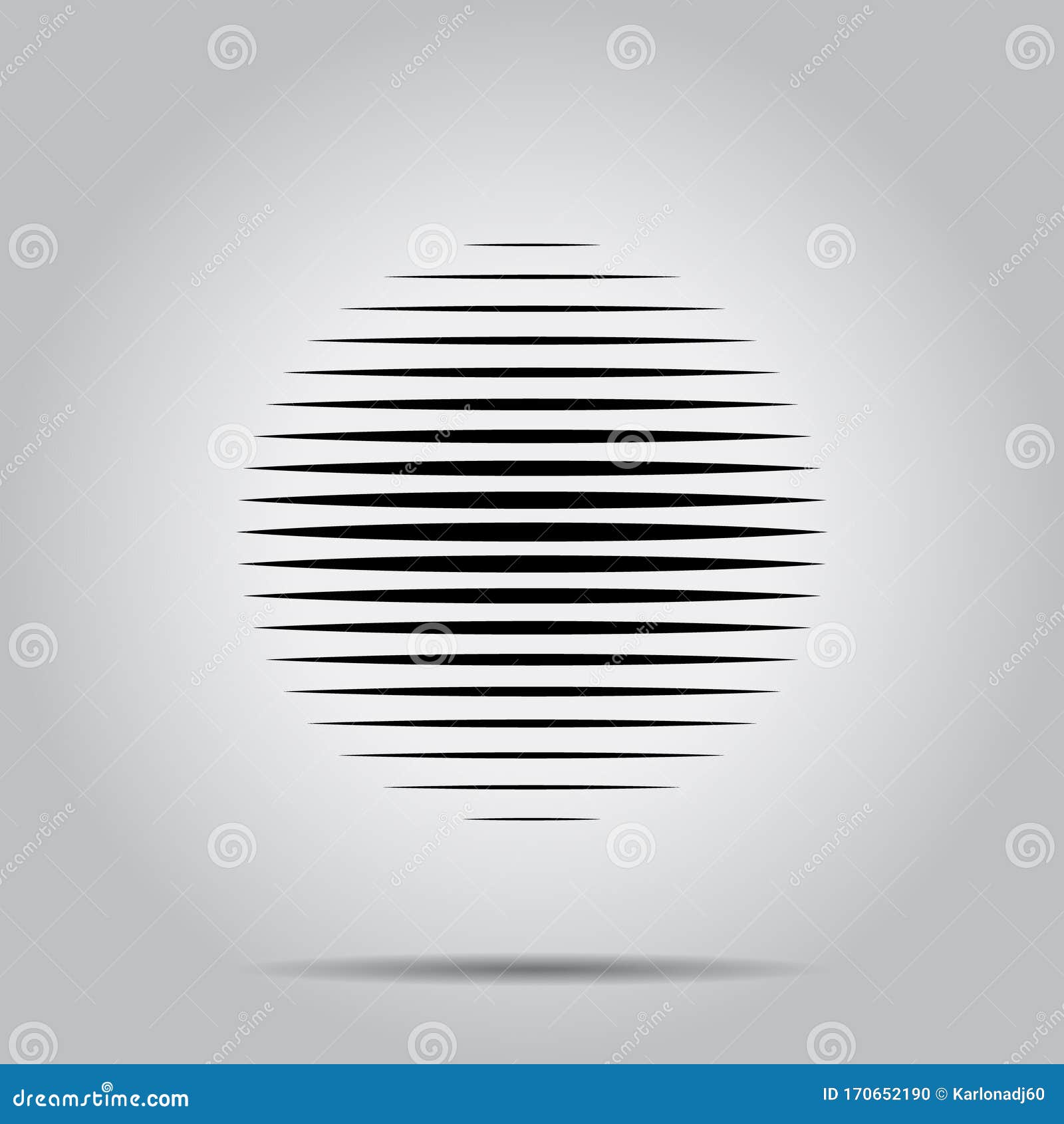 Black Horizontal Vector Shape in Circle Form Stock Vector ...
