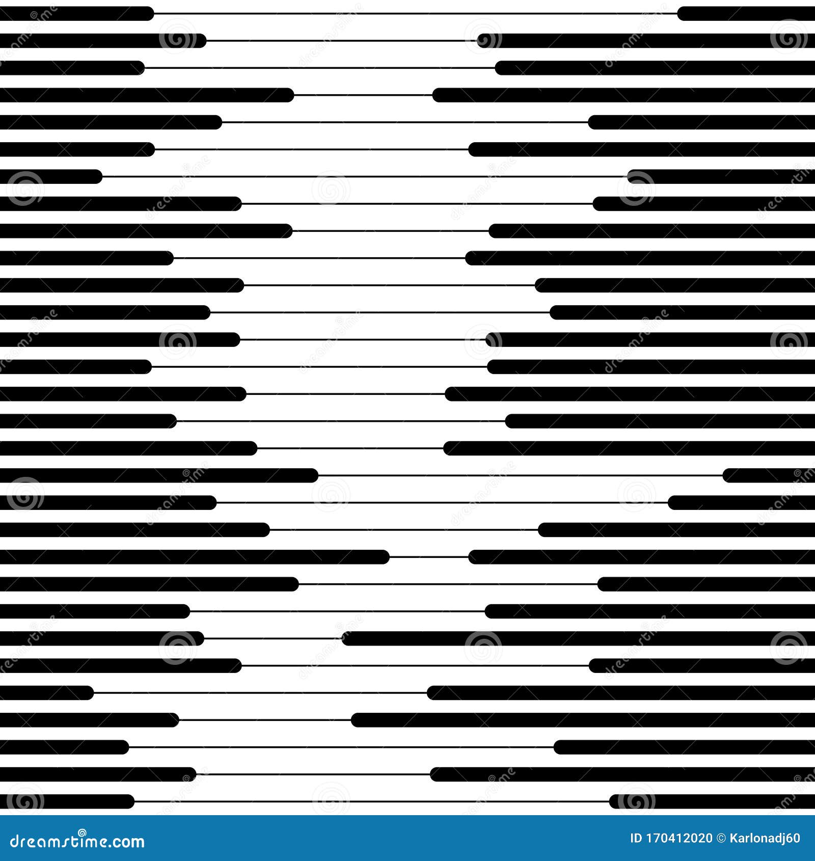 Black Horizontal Vector Stripes, Different Width, White Background ...