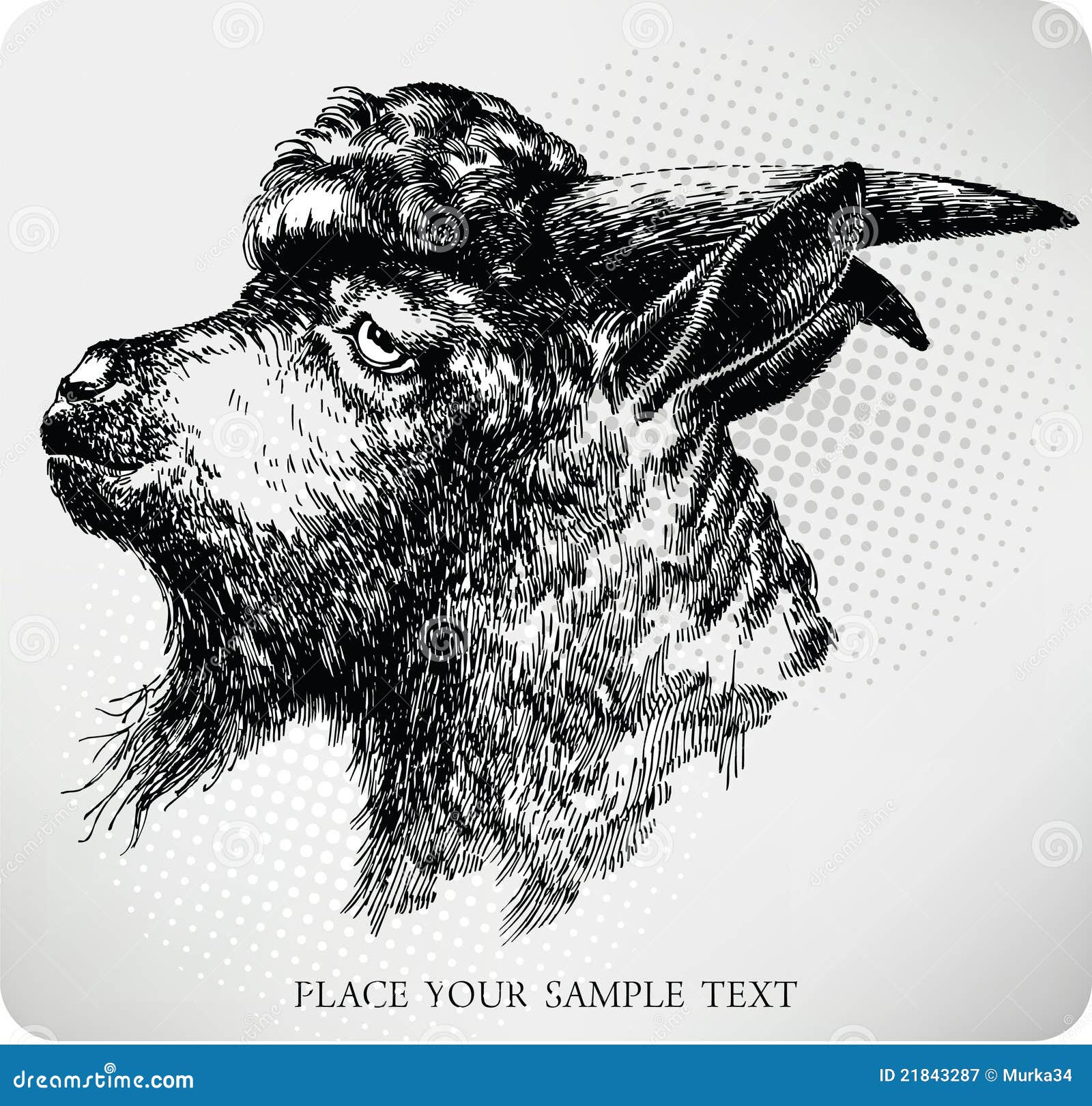Goat Hand Drawn Vector Illustration Realistic Sketch | CartoonDealer ...