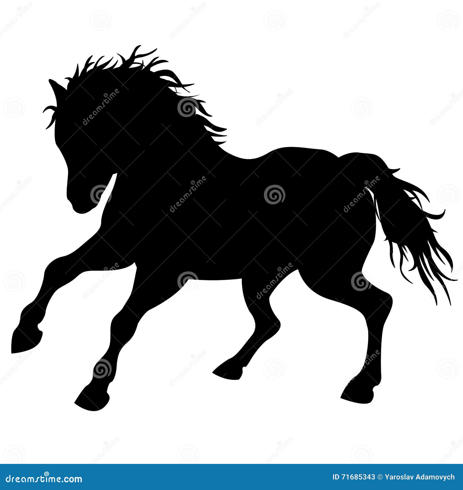 Black Horse Silhouette Isolated Stock Vector - Illustration of champion ...