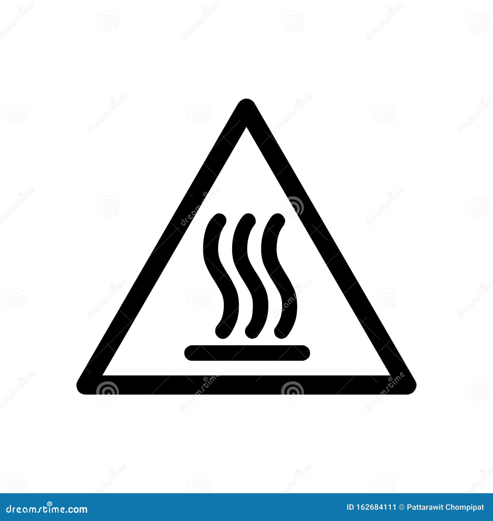 Caution Hot Symbol Sign, Vector Illustration, Isolate On White ...