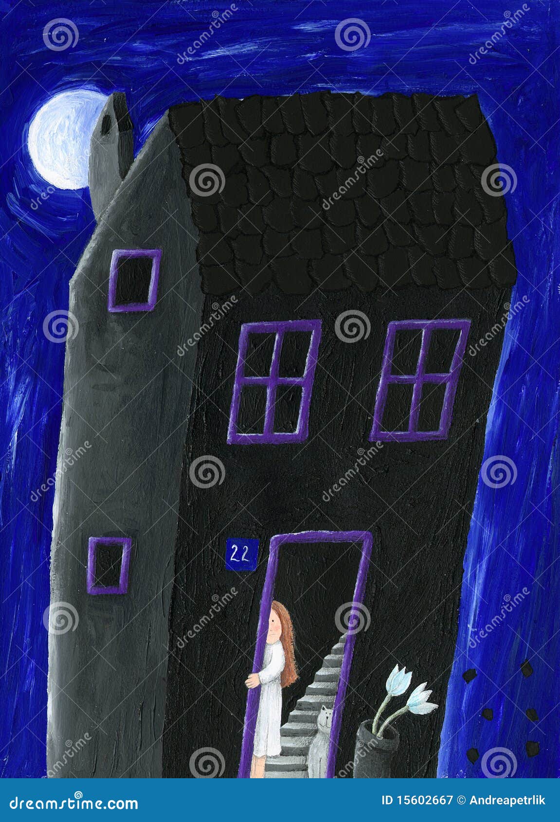 Black house stock illustration. Illustration of home - 15602667