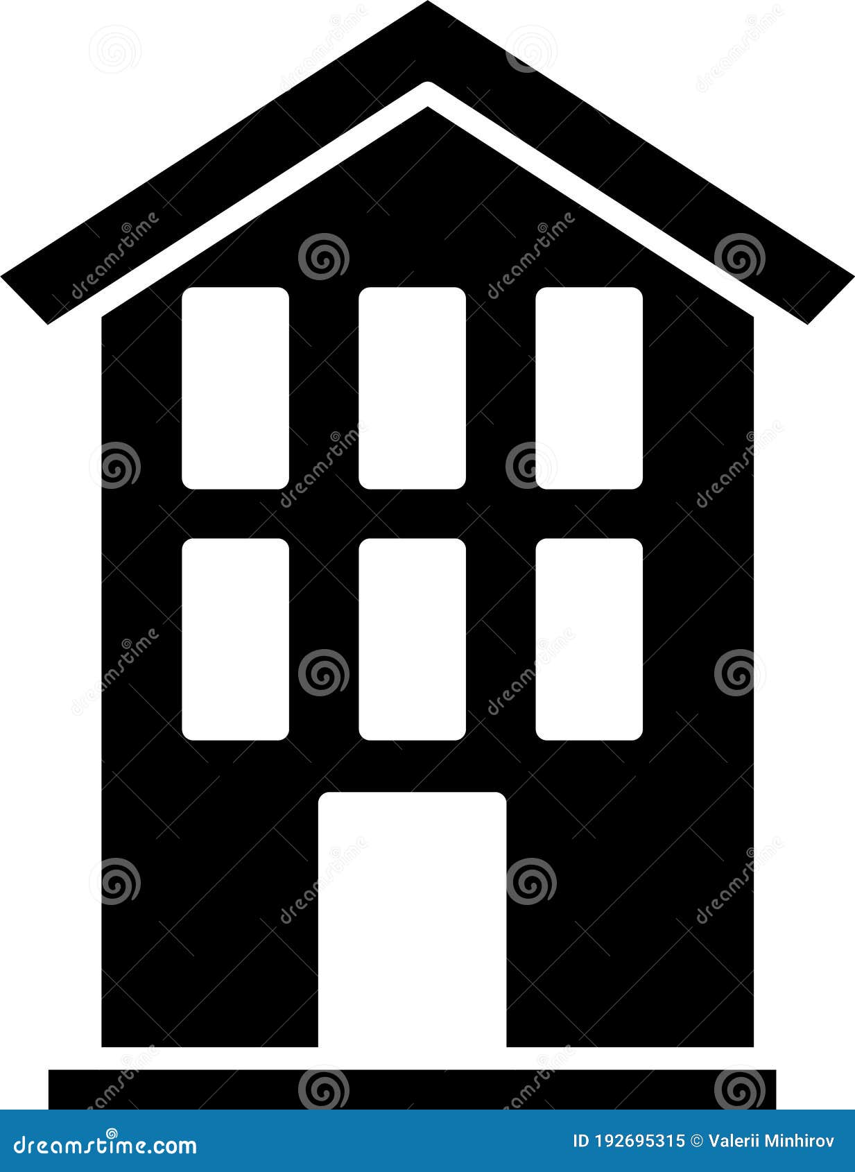 Black House Icon Isolated on White Background. Home Symbol Stock Vector ...