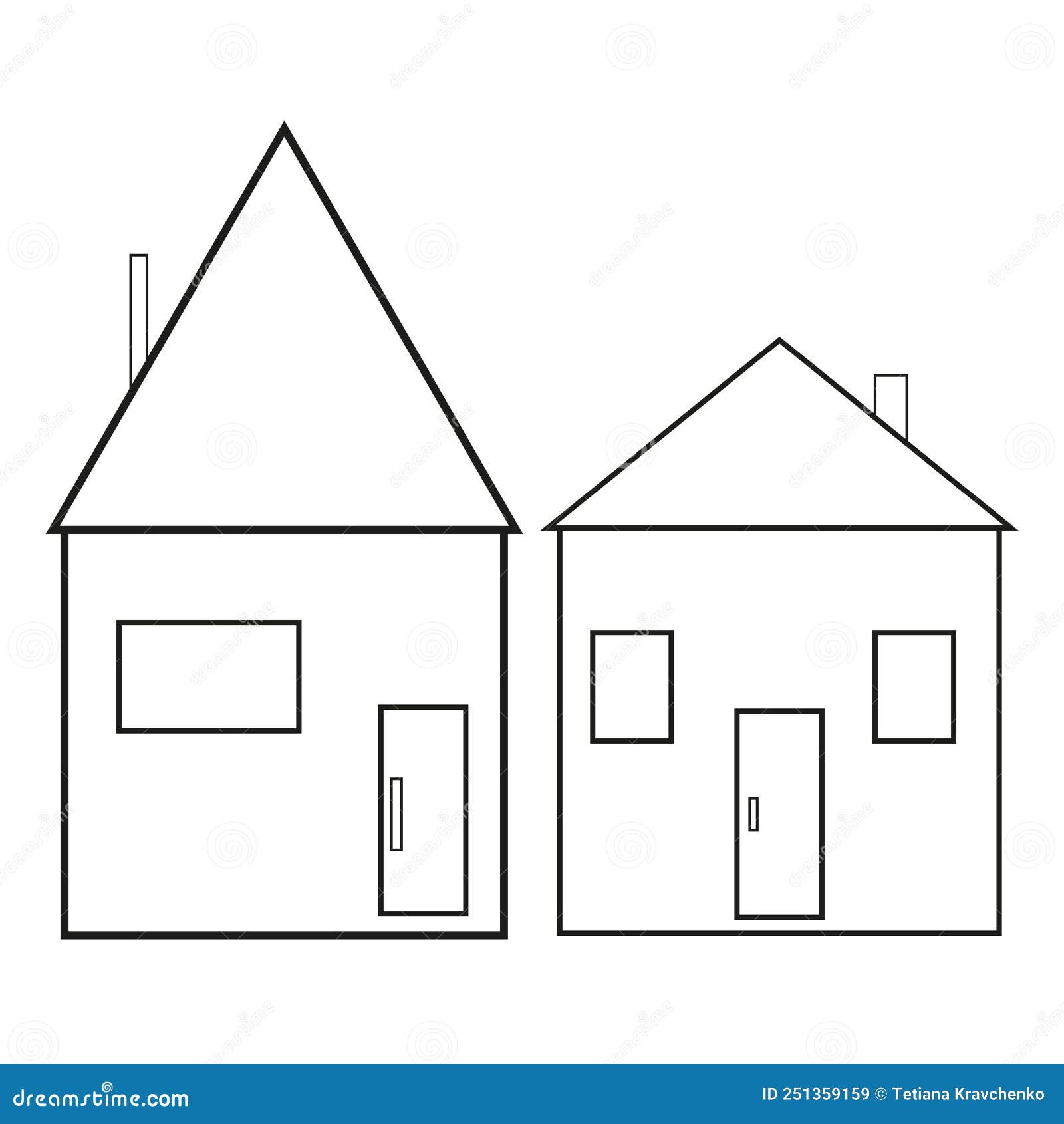 Black House Line. Vector Illustration. Stock Image Stock Vector ...