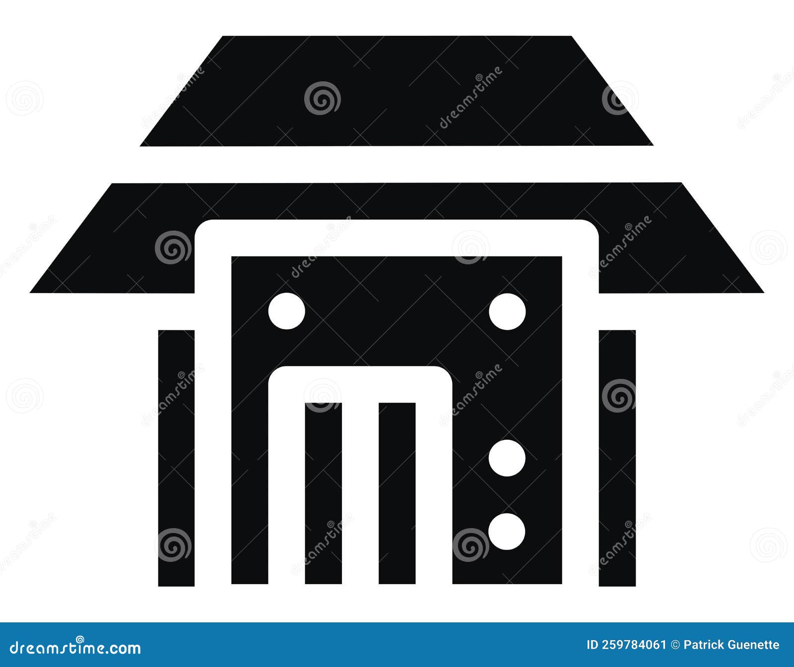 Black House with No Windows, Icon Stock Vector - Illustration of window ...