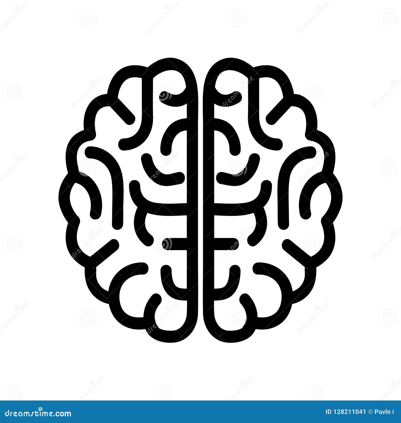 Black Human Brain Icon - Vector Stock Vector - Illustration of graphic ...