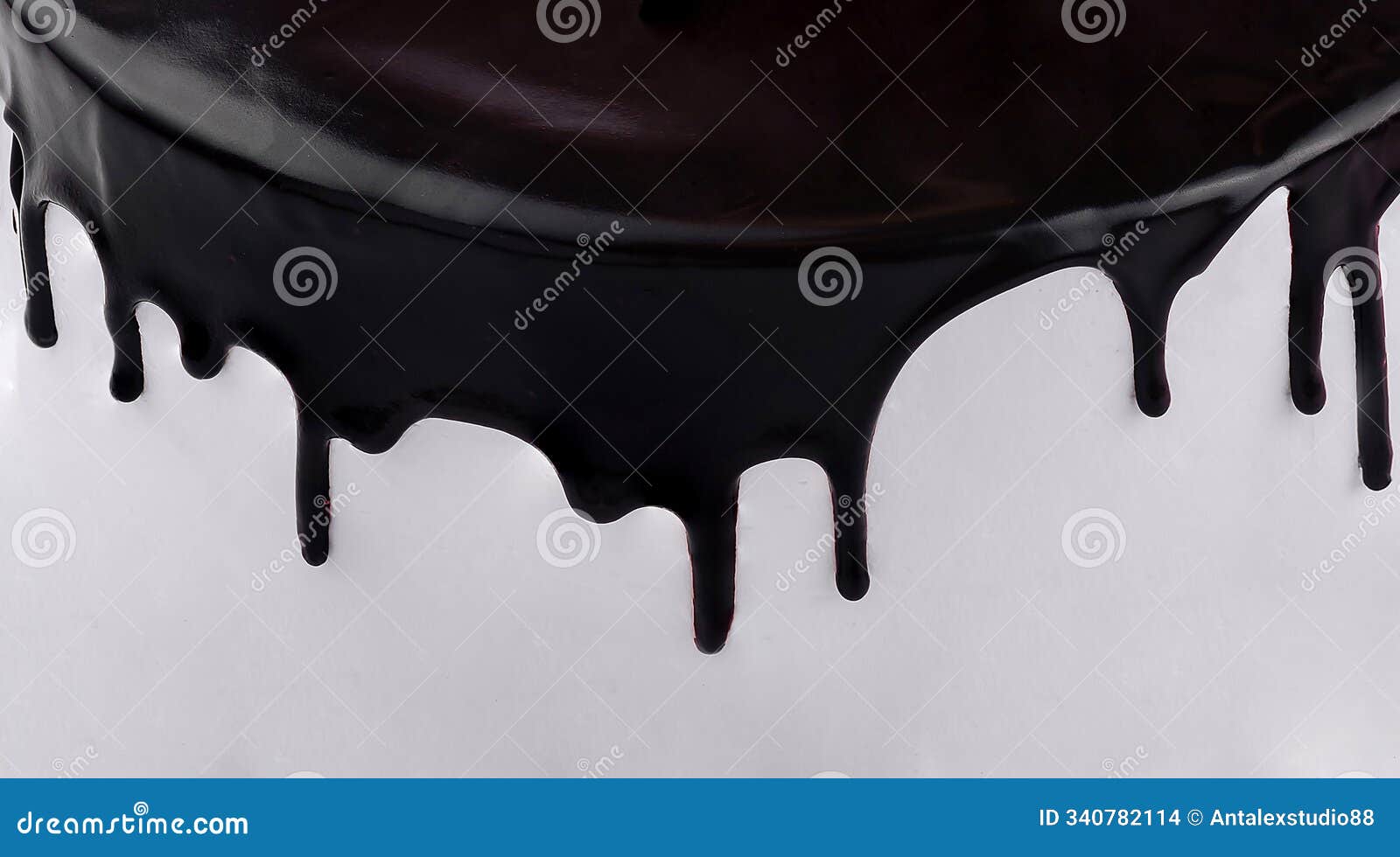 Black Icing Dripping Down White Cake Minimalist Dessert Stock Photo ...