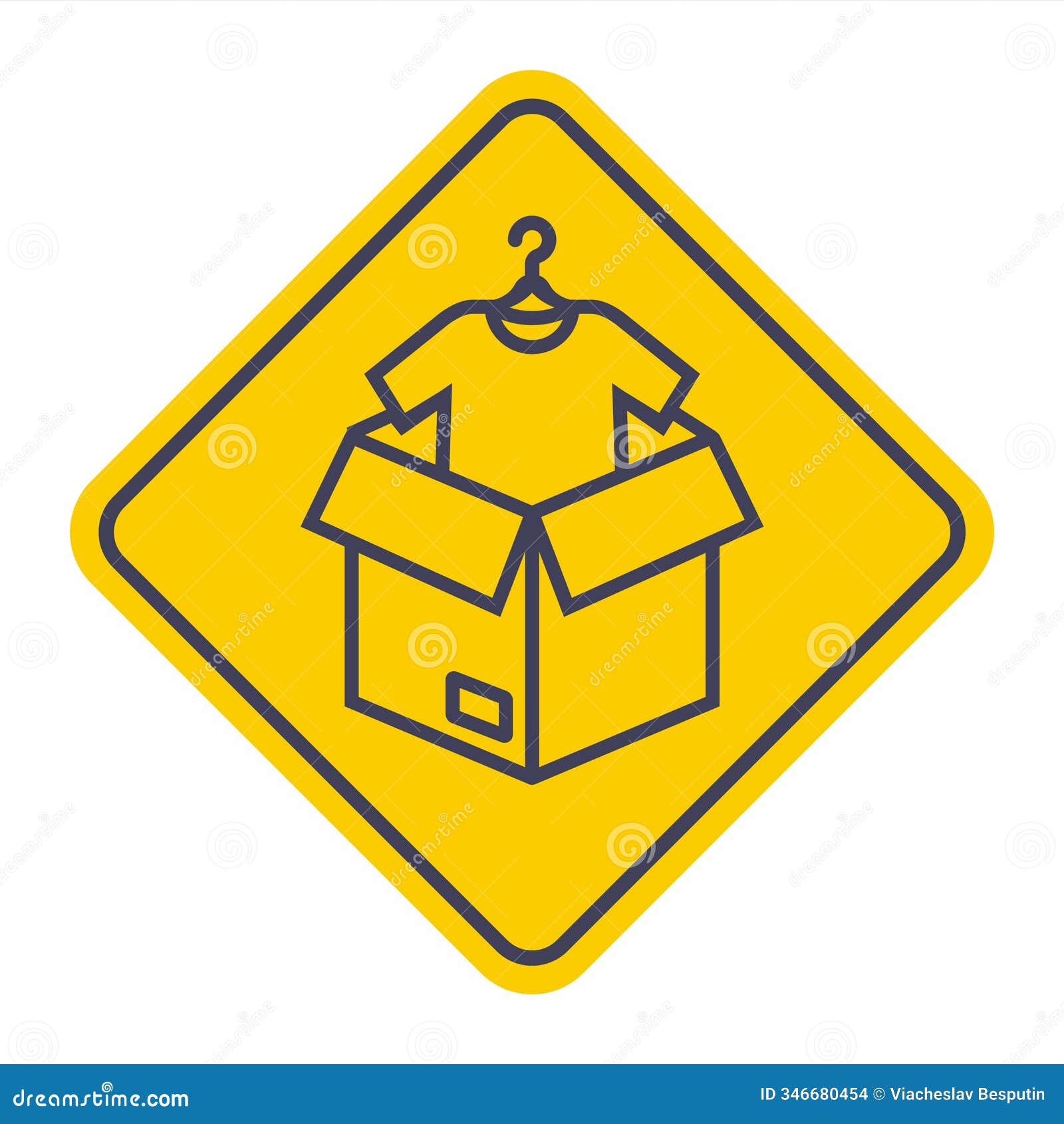 Black Icon Box with Clothes Stock Vector - Illustration of delivery ...