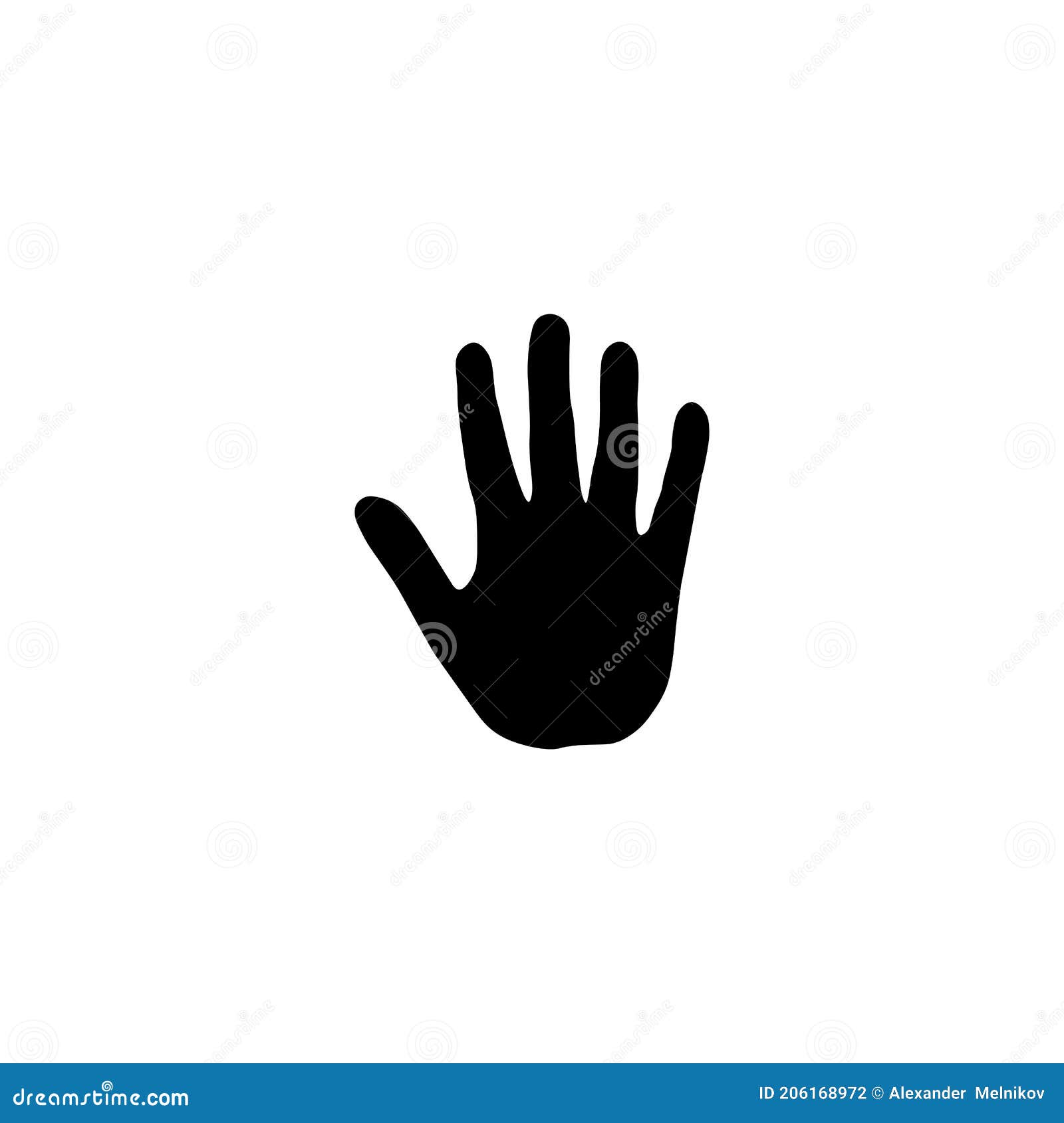 Black Icon Human Hand, Hand Sign. Vector Illustration Eps 10 Stock ...