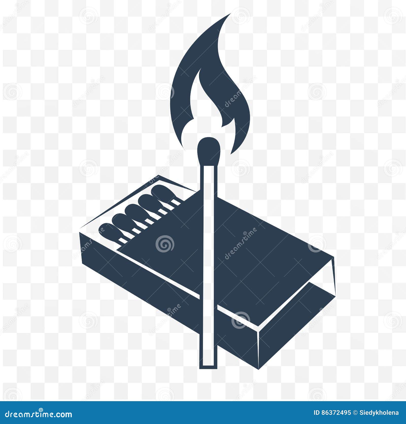 Black icon lighted match stock illustration. Illustration of pack ...