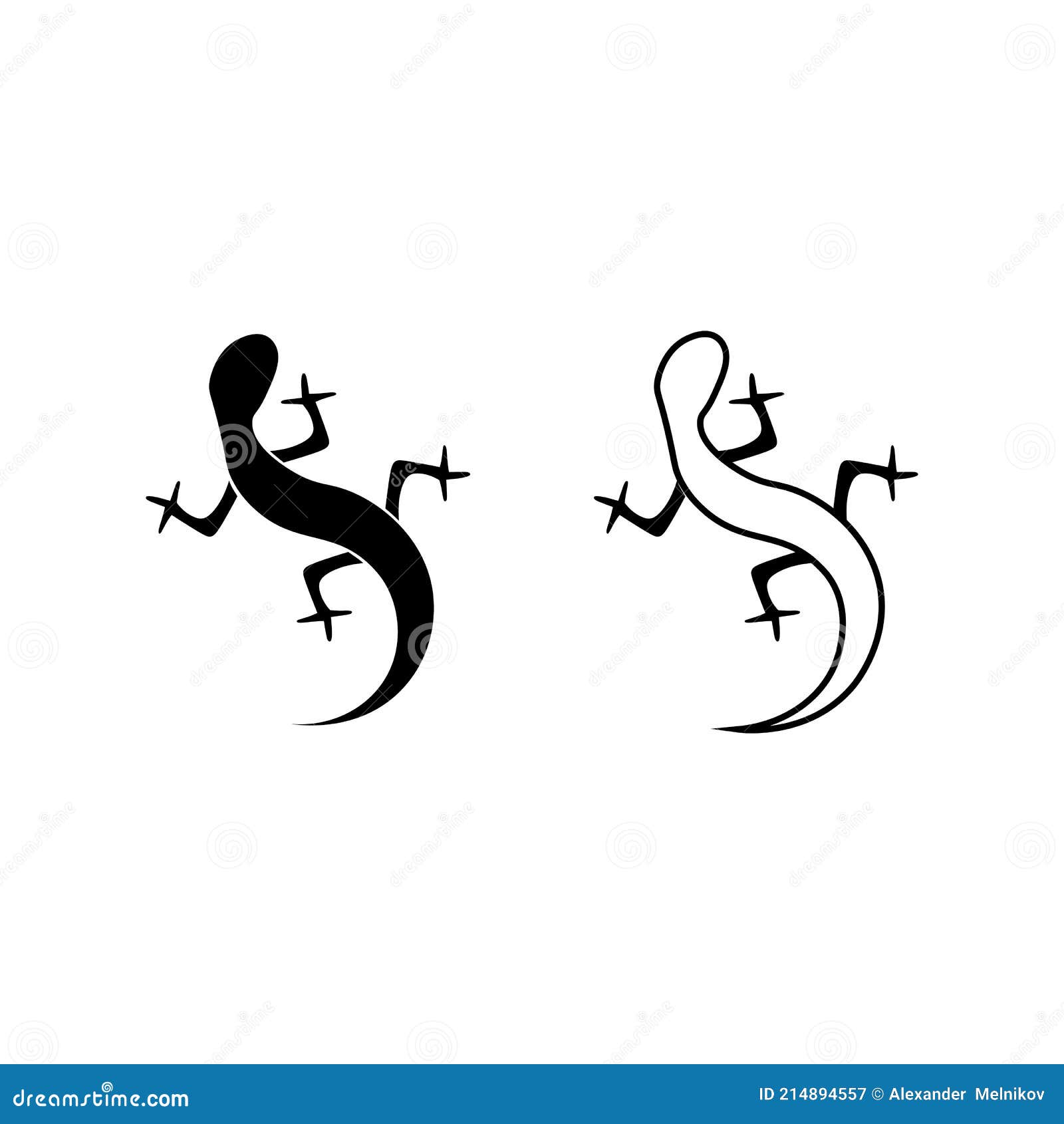 Black Icon Lizard Sign. Vector Illustration Eps 10 Stock Vector ...
