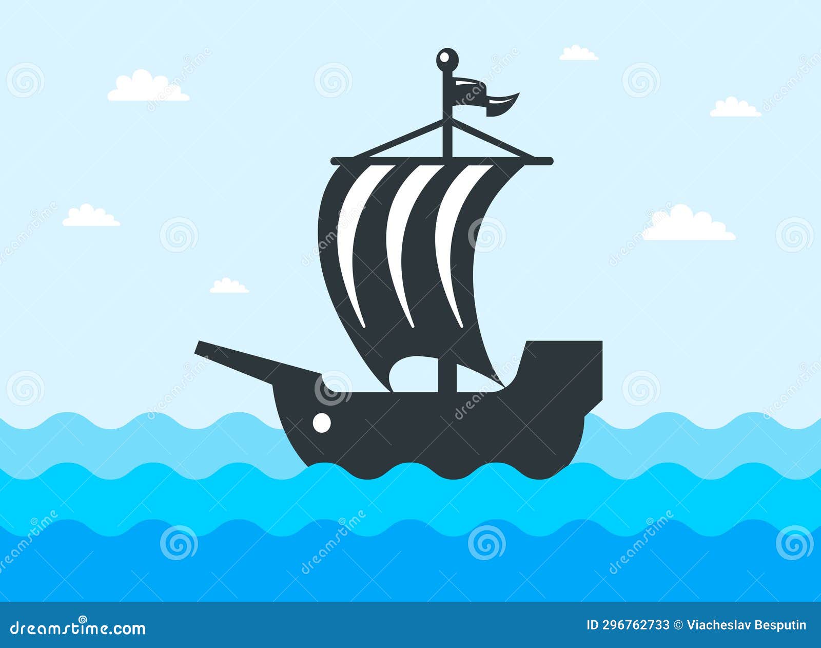 Black icon old ship. stock illustration. Illustration of boat - 296762733