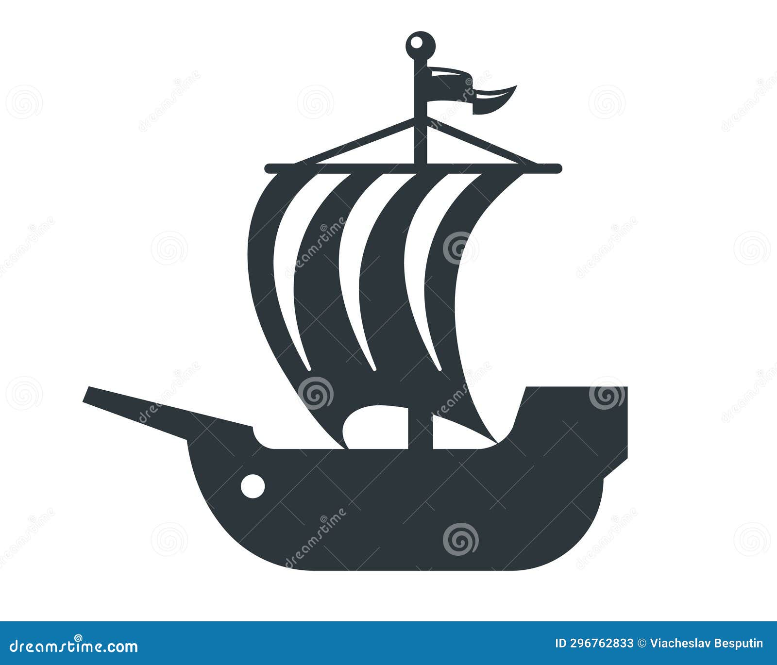 Black icon old ship. stock illustration. Illustration of transport ...