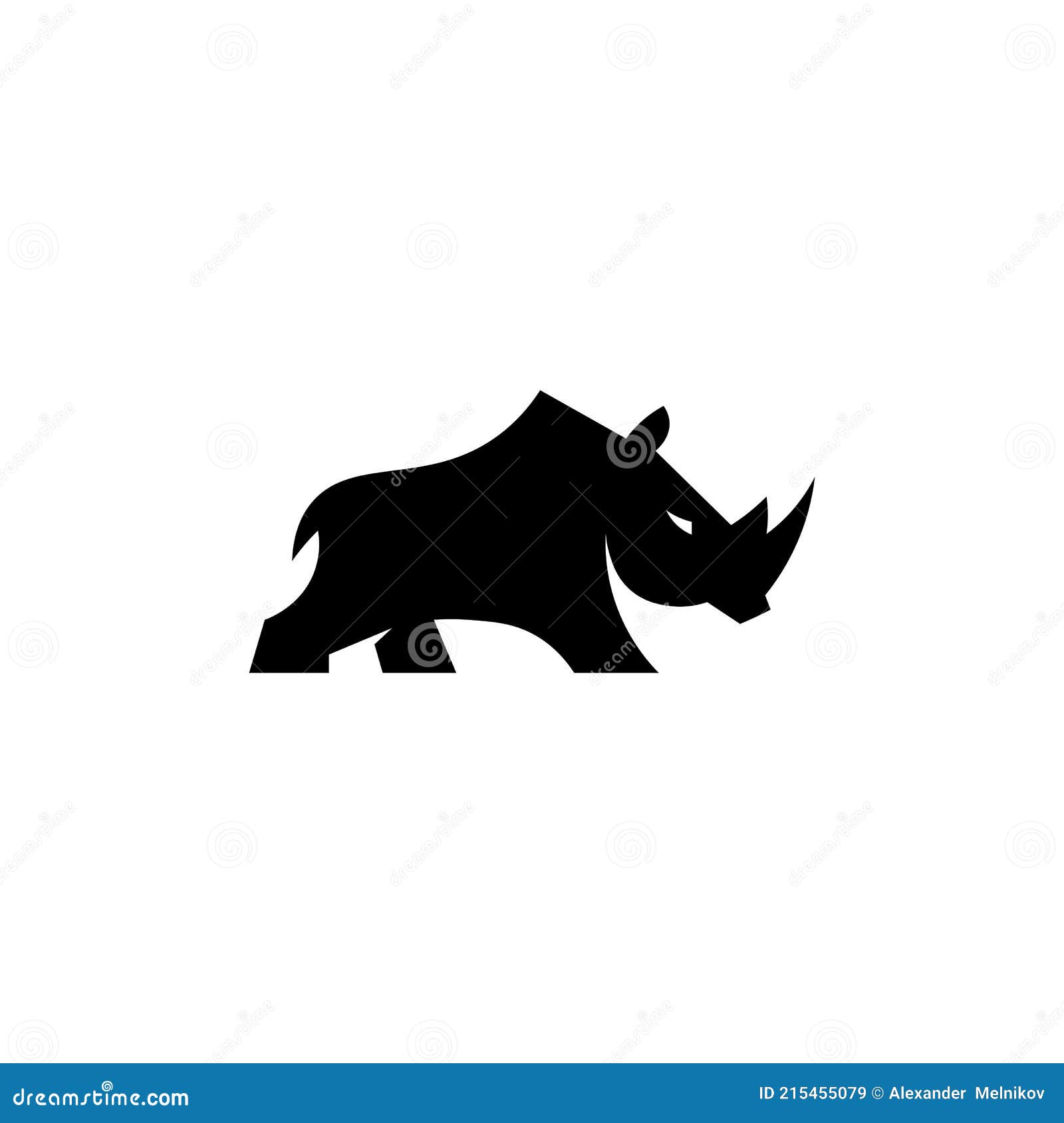 Black Icon Rhino Sign. Vector Illustration Eps 10 Stock Vector ...