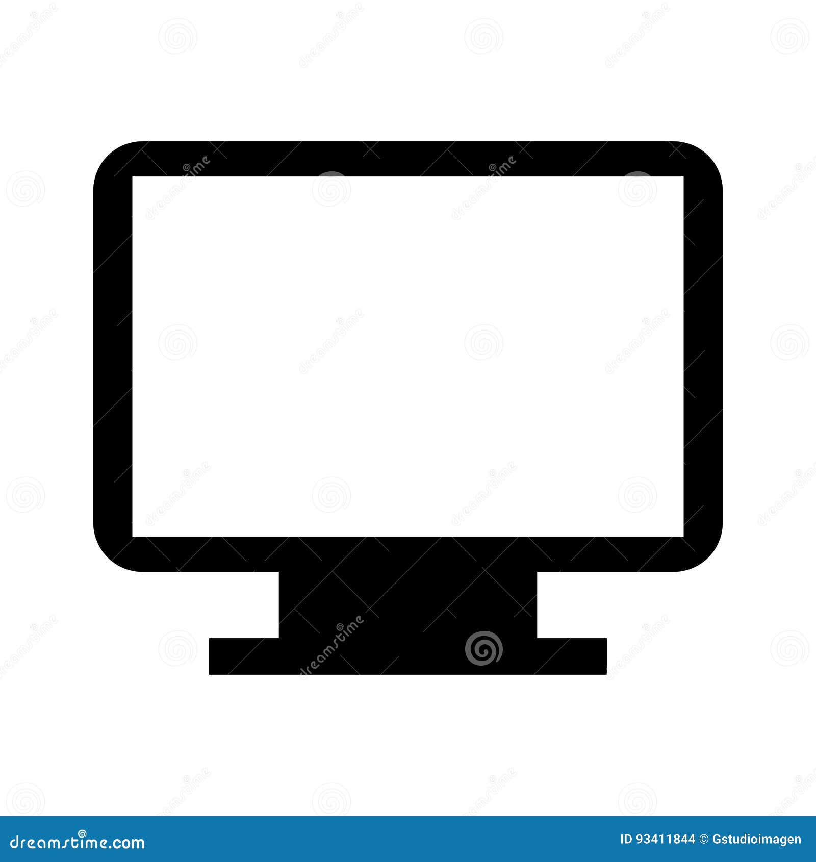 Black icon screen cartoon stock vector. Illustration of network - 93411844