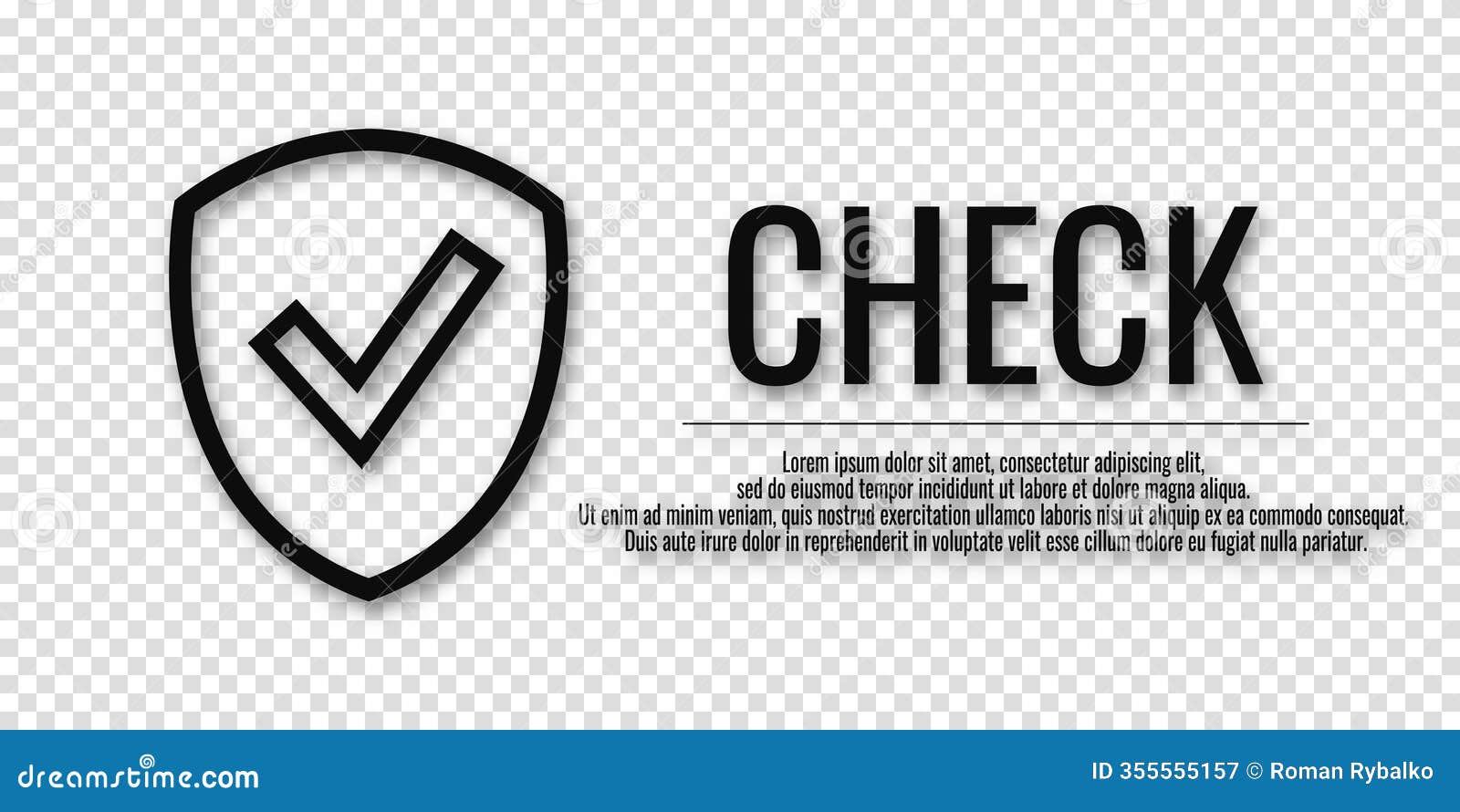 Black Icon of a Shield and a Check Mark with the Text SHIELD ...