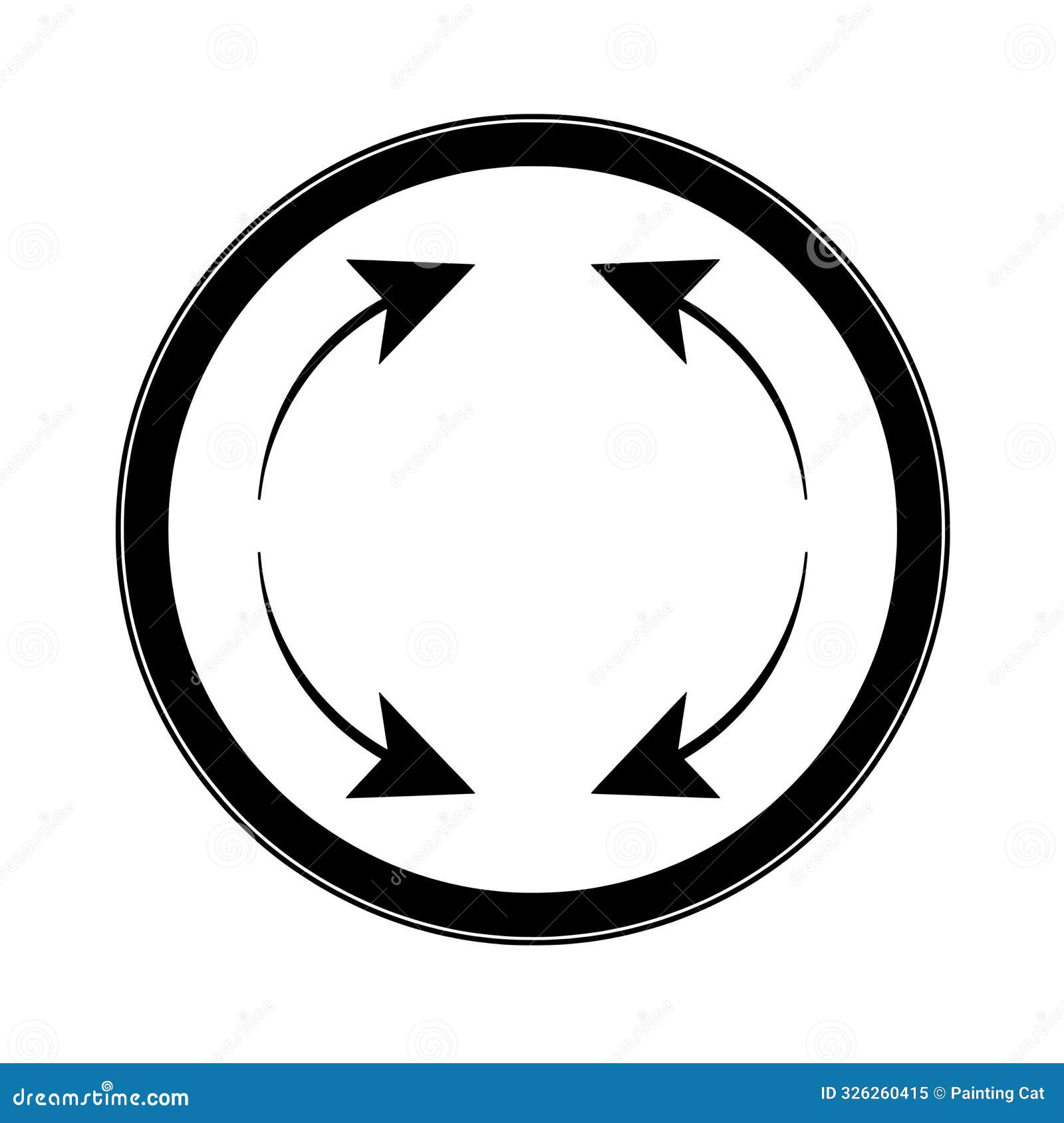 A Black Icon of Two Arrows in an Arc, Symbolizing the Cycle or Loop ...