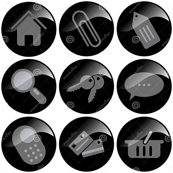 Black Icons stock illustration. Illustration of business - 2344019