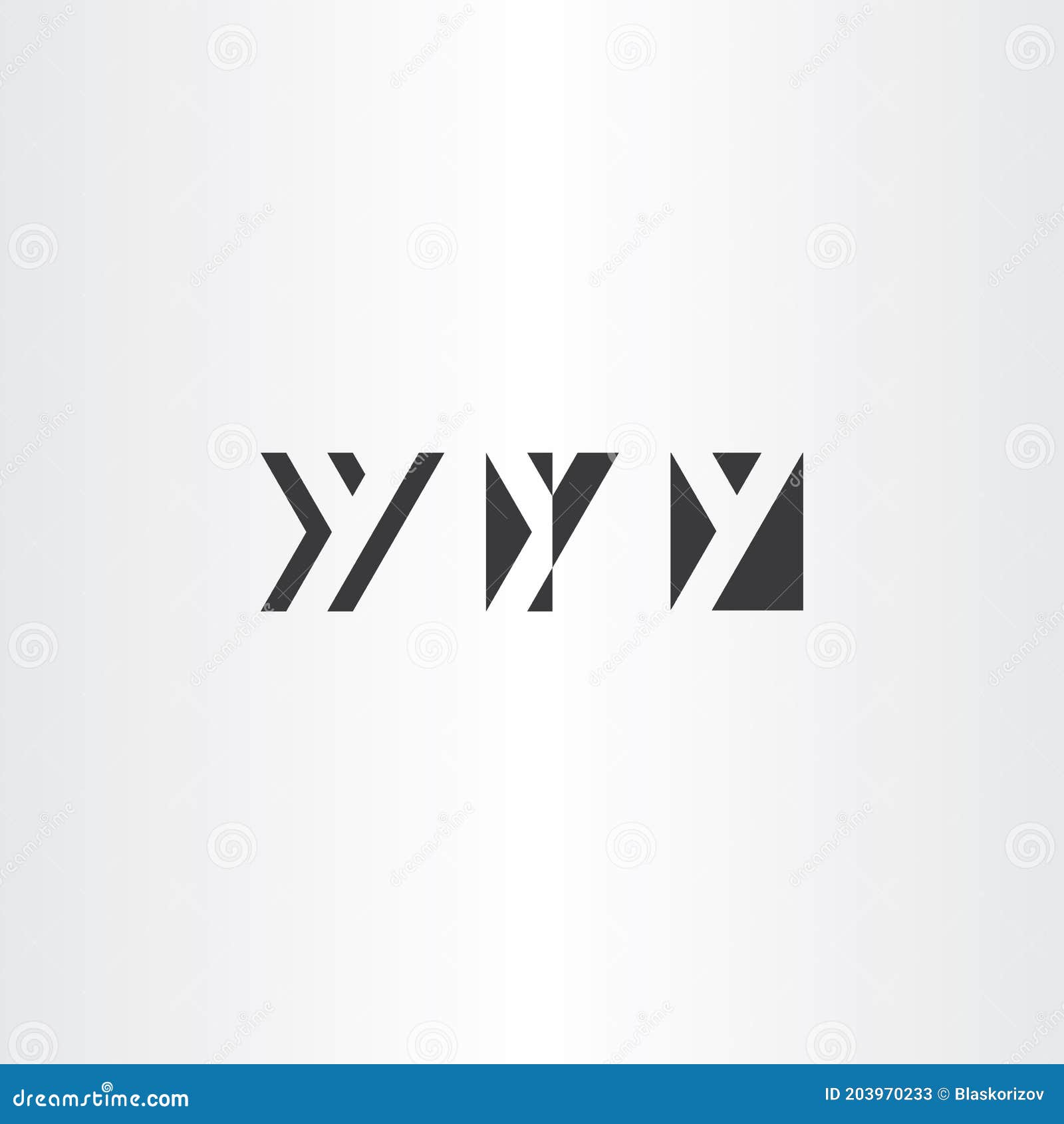 Black Icons Letter Y Set Vector Design Elements Stock Vector ...