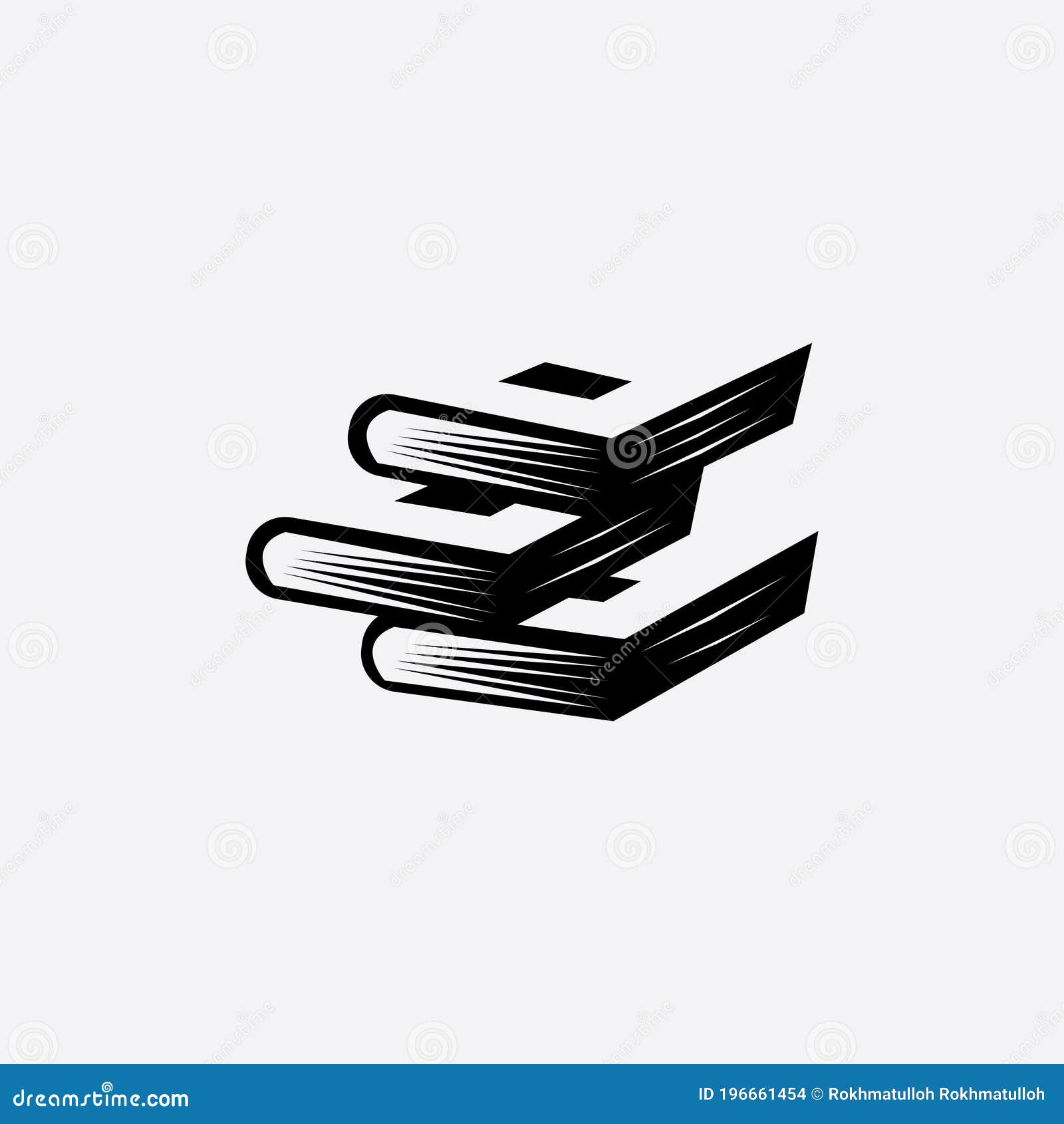 Black Illustration Book Simple Logo Vector Design Stock Vector ...