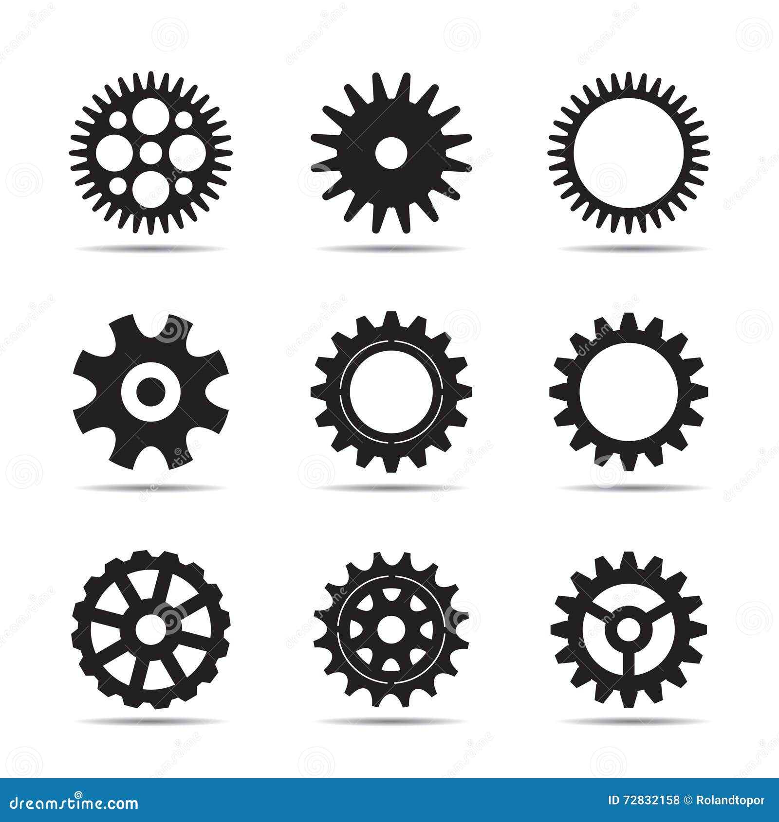 Black Illustration of Gear. Vector Illustration Stock Illustration ...