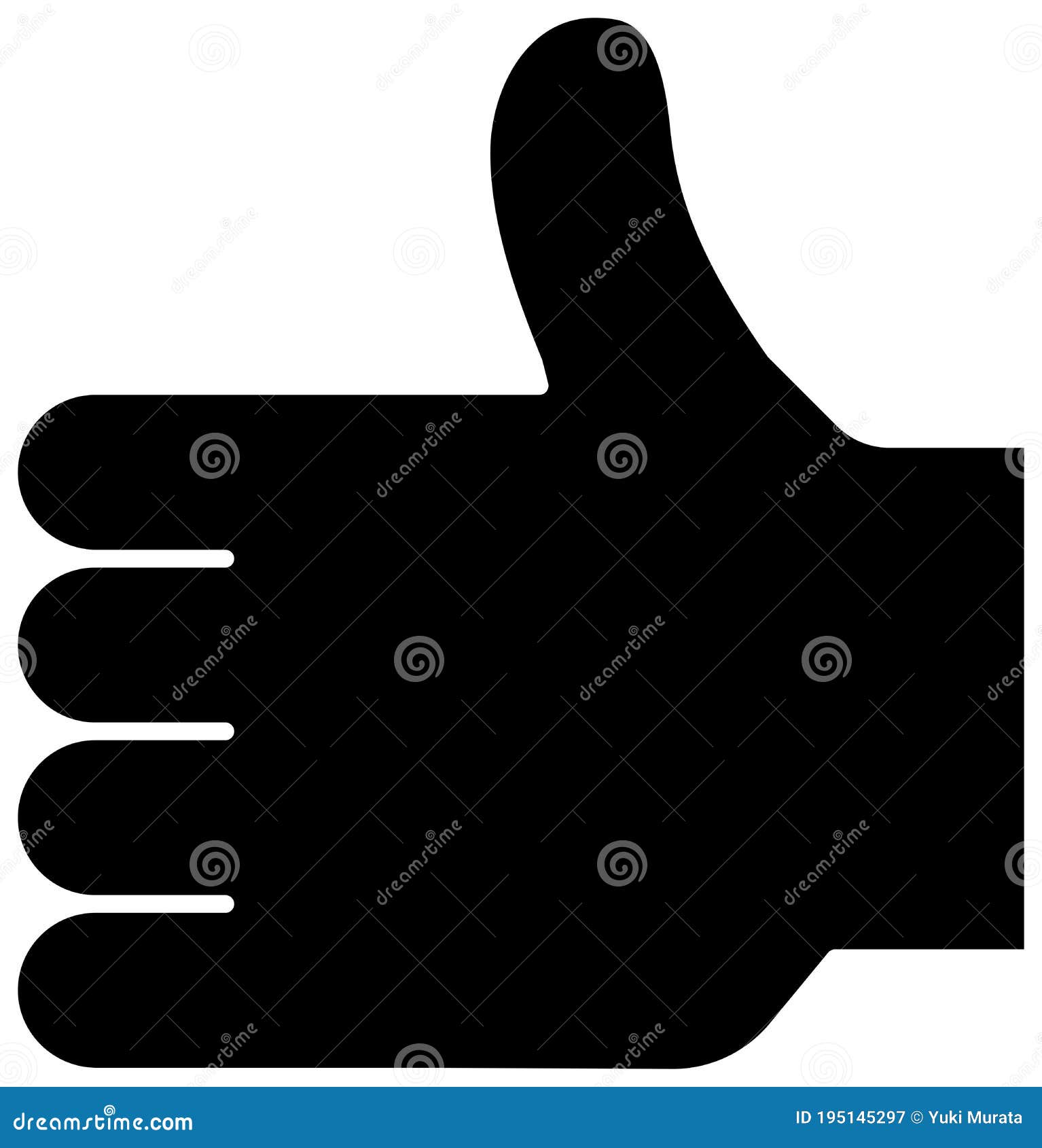 Black Illustration of a Hand Sign Stock Vector - Illustration of ...
