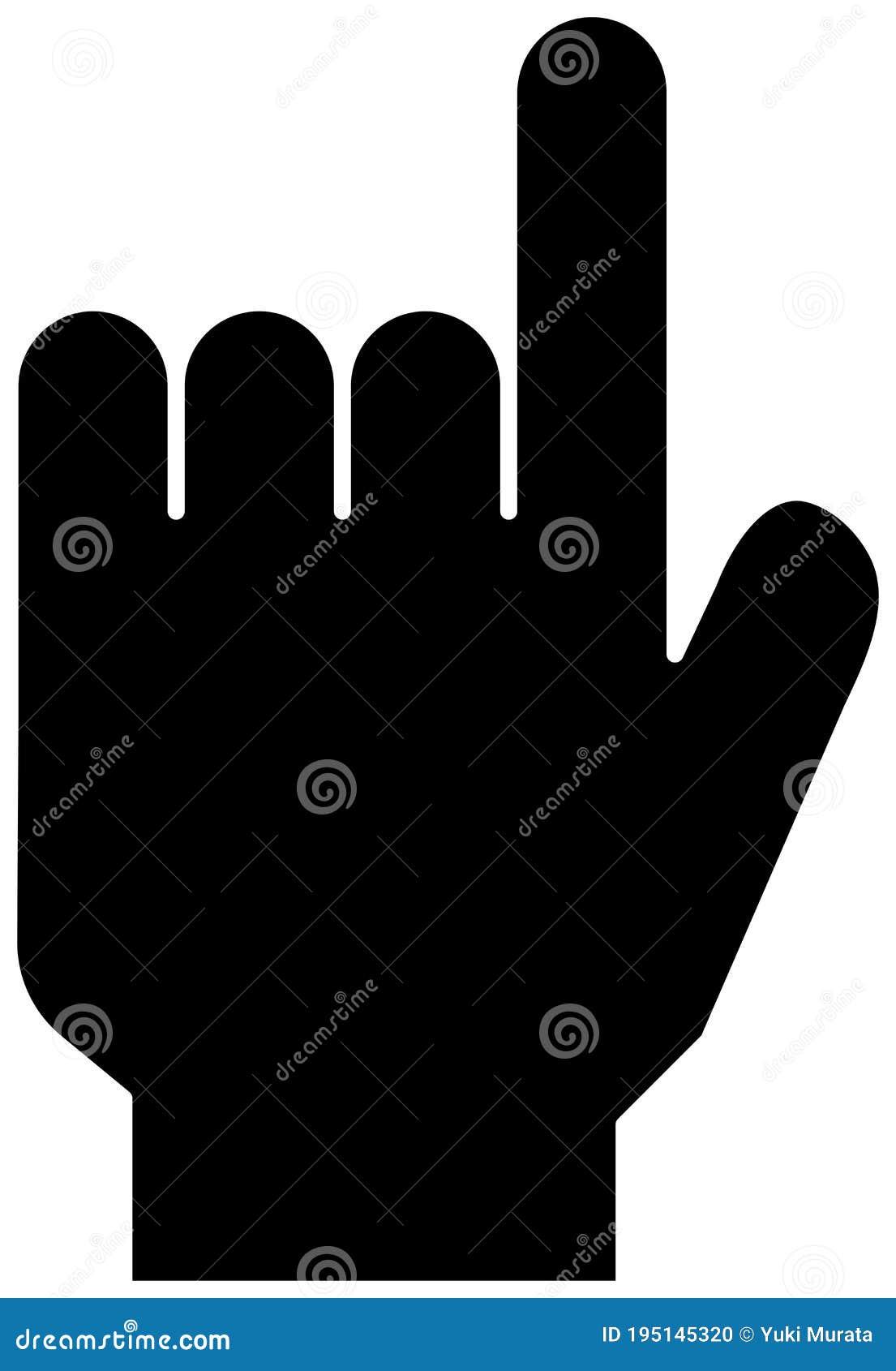Black Illustration of a Hand Sign Stock Vector - Illustration of ...