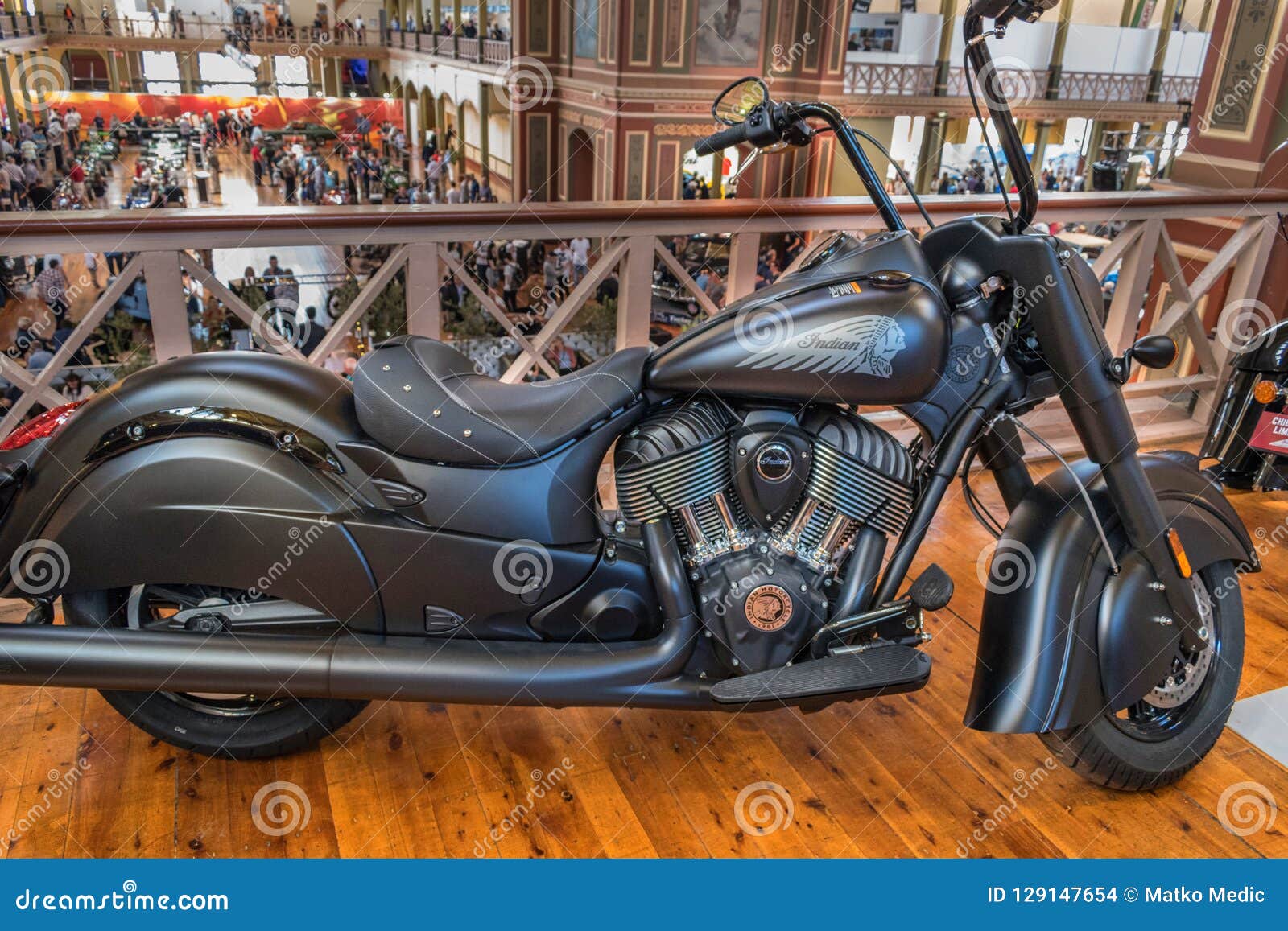 Black Indian Motorcycle at Motorclassica Editorial Stock Image - Image ...