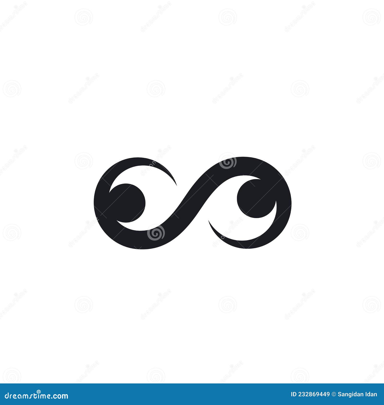 Black Infinity Handshaking People Concept Design Web Stock Vector ...