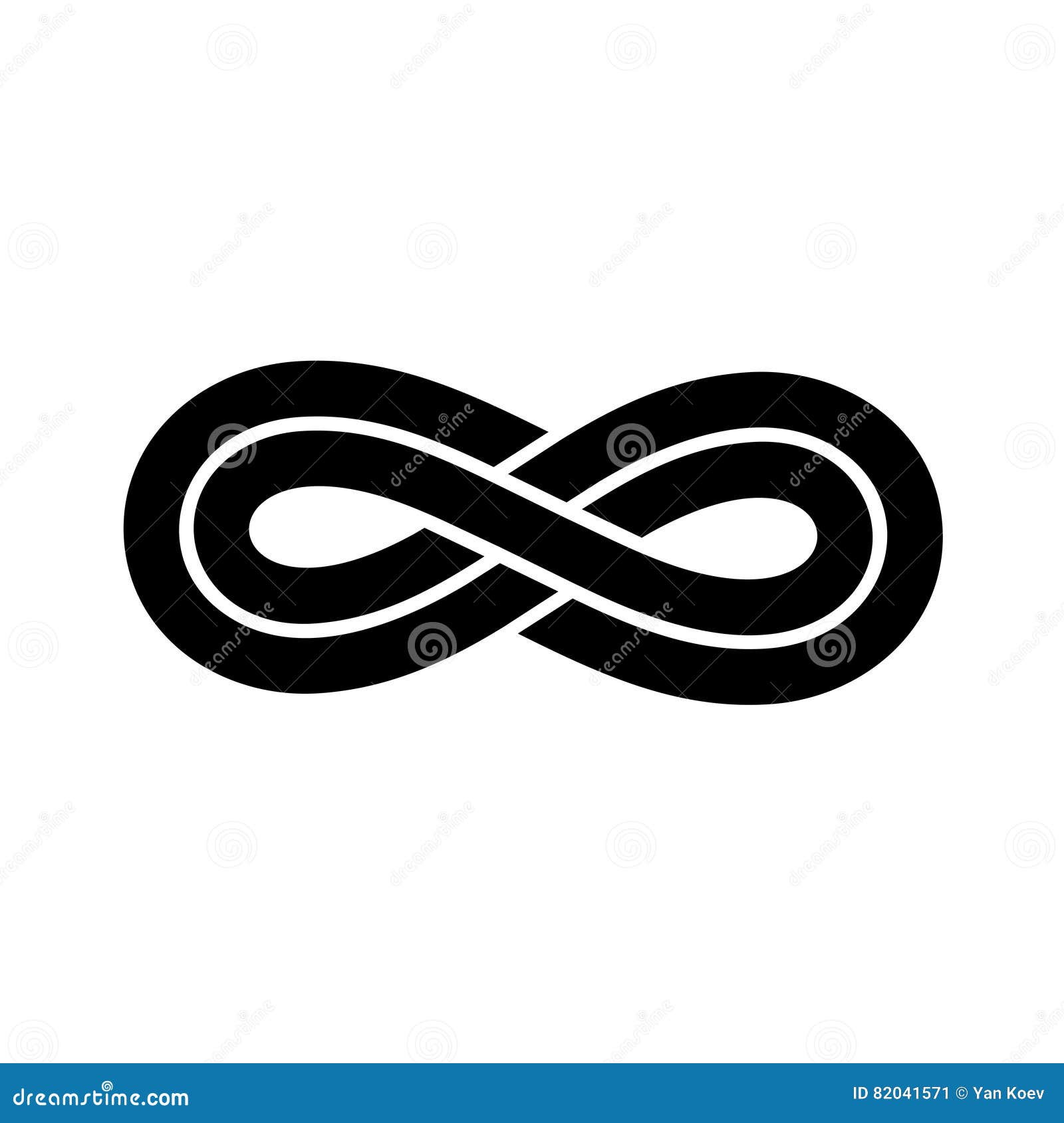 Infinity Knot Outline In Black. Celtic Symbol. Isolated Background ...
