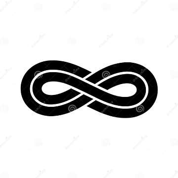 Black infinity knot logo stock vector. Illustration of linked - 82041571
