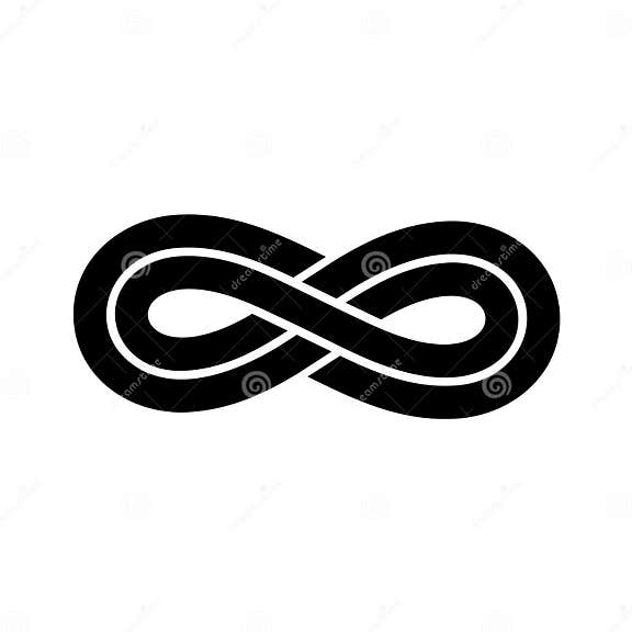 Black infinity knot logo stock vector. Illustration of linked - 82041571