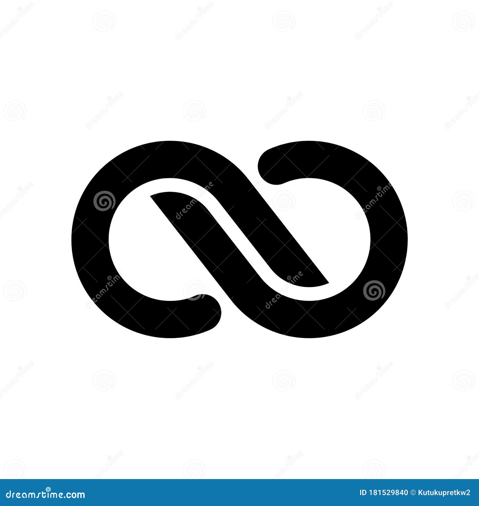 Black Infinity Logo Template Illustration Design. Vector EPS 10 Stock ...