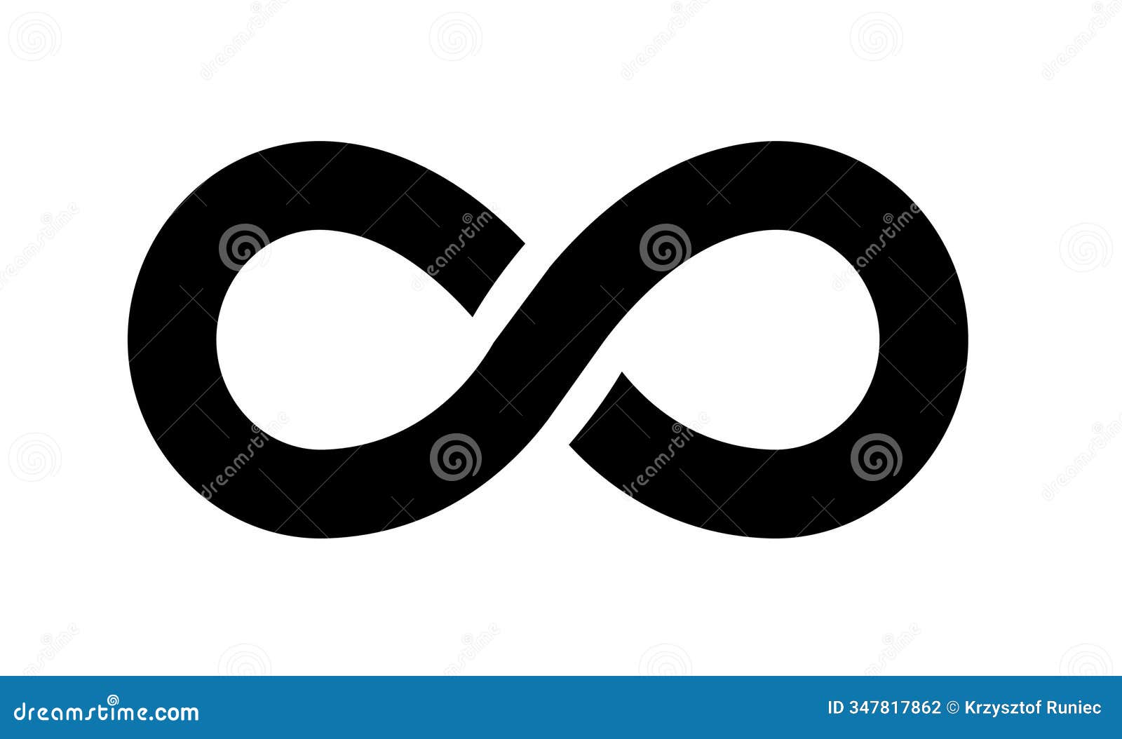 Black infinity symbol stock illustration. Illustration of band - 347817862