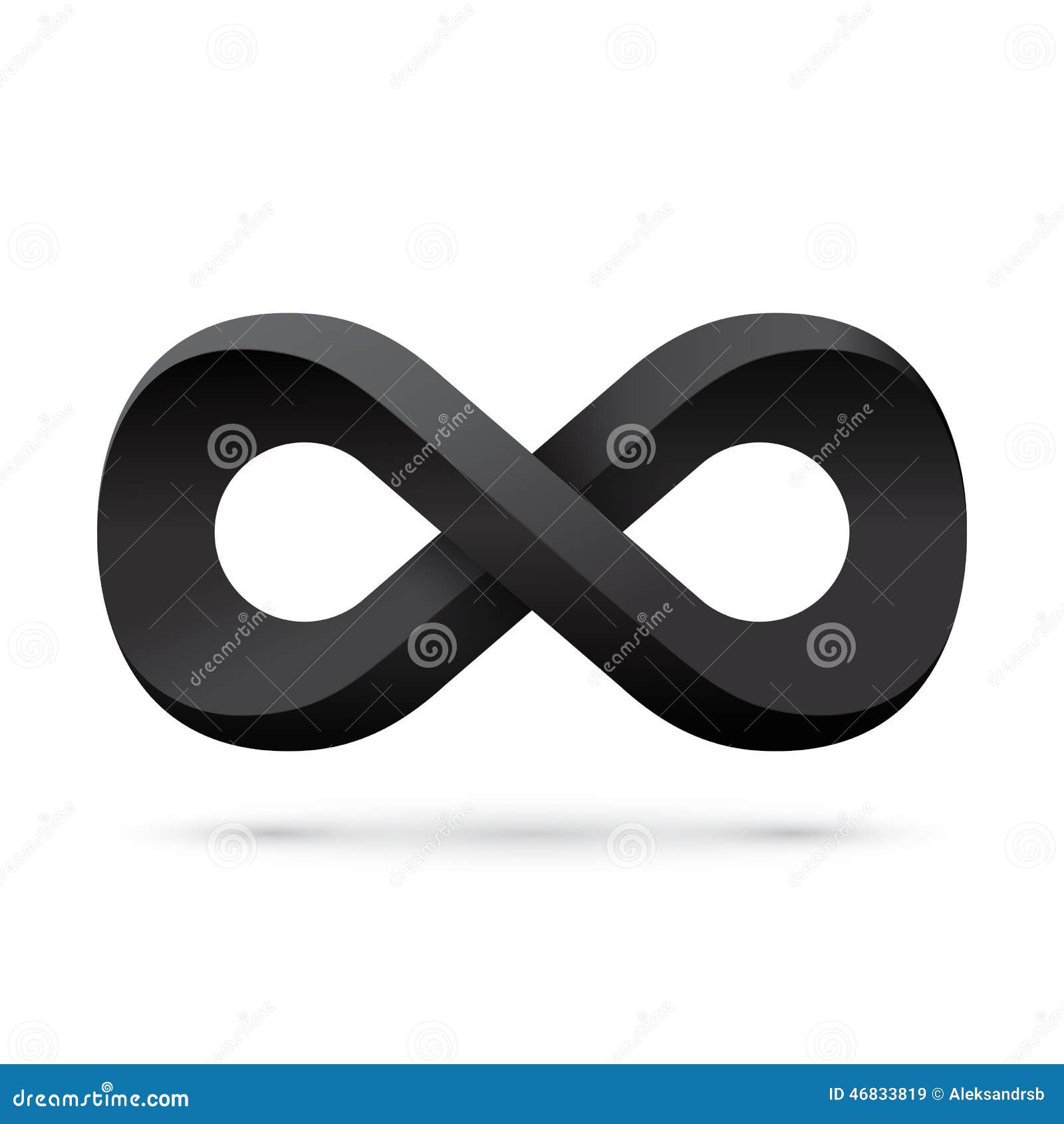Black Infinity Symbol. Conceptual Icon Stock Vector - Image: 46833819