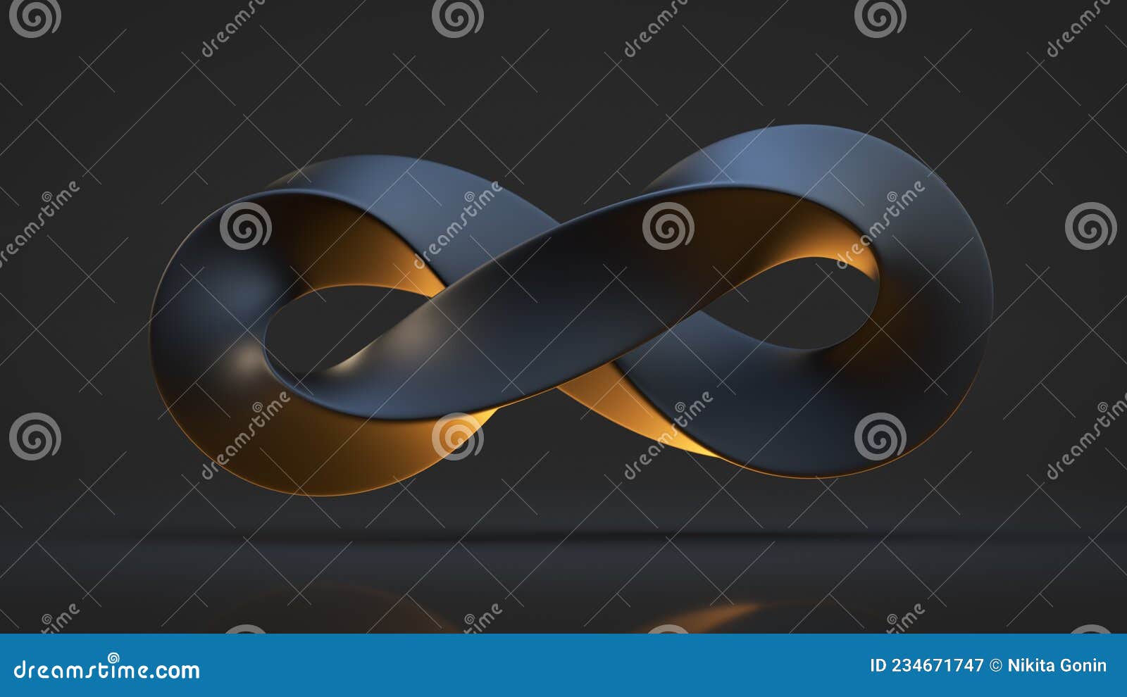 Black Infinity Symbol Icon. Rectangular Shape With Sharp Corners ...