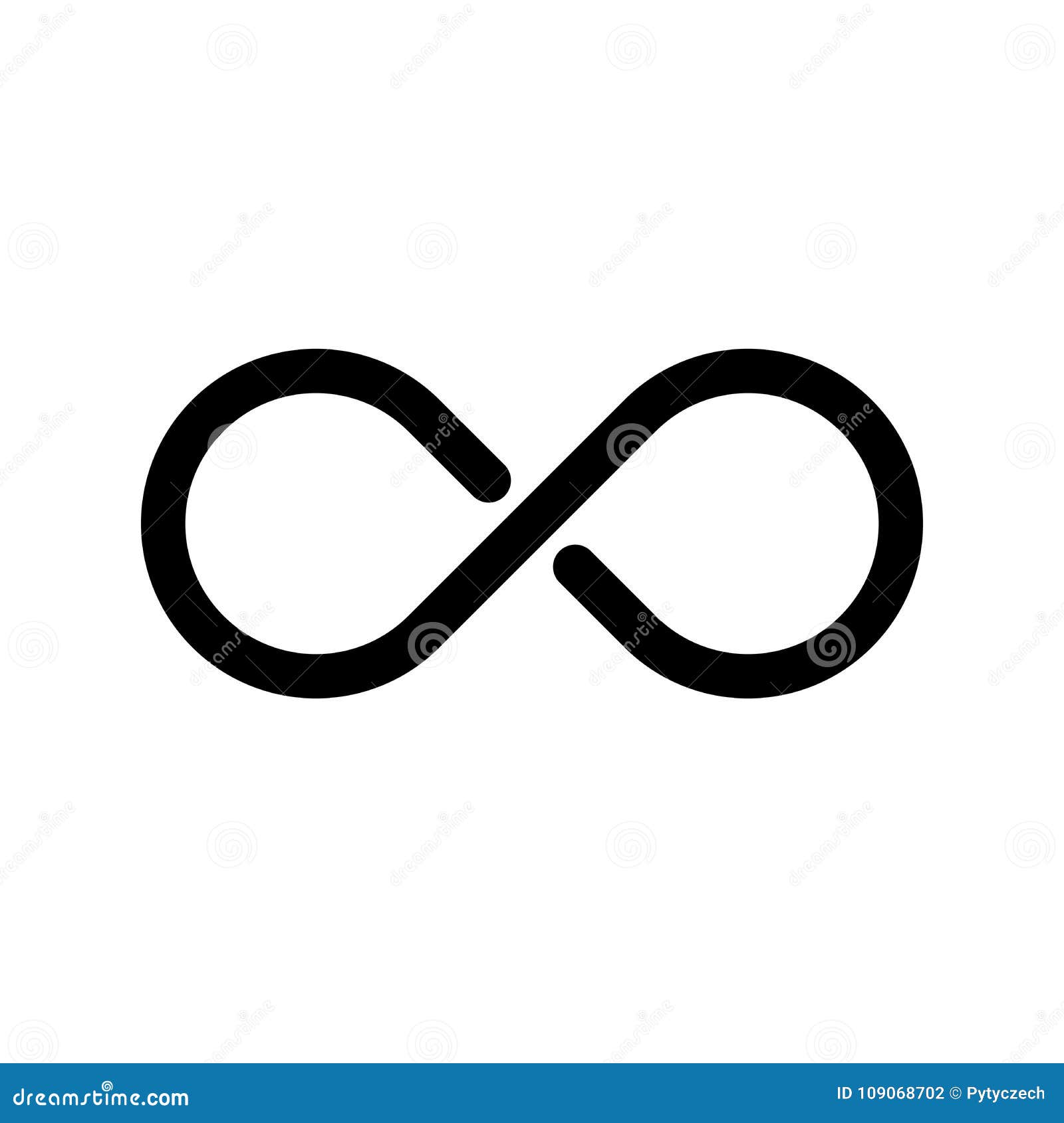 Black Infinity Symbol Icon. Concept of Infinite, Limitless and Endless ...