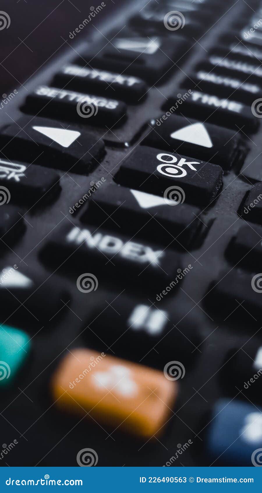 Black Infra Red Television Remote Control Stock Image - Image of ...