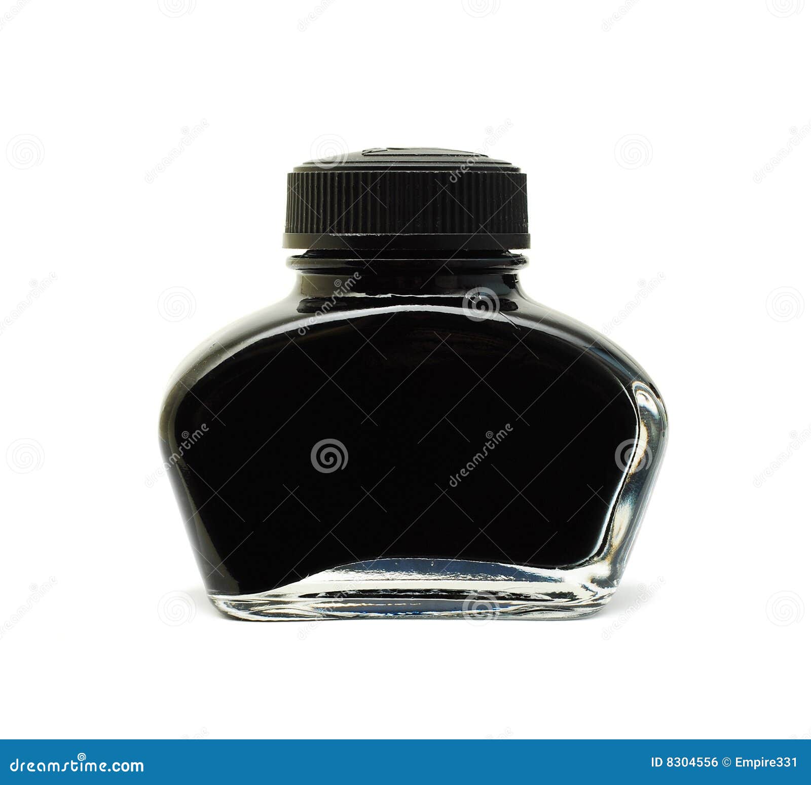 Black ink stock photo. Image of isolated, school, glass - 8304556