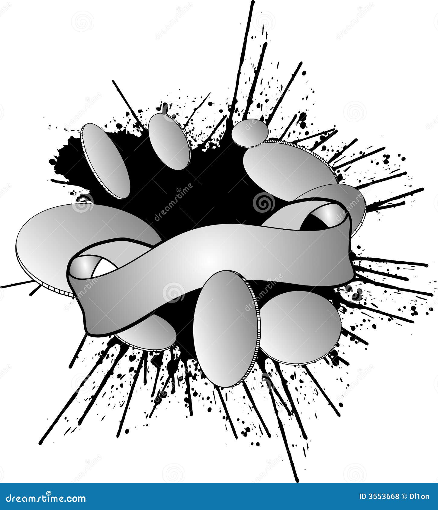 Black ink with banner stock vector. Illustration of coin - 3553668