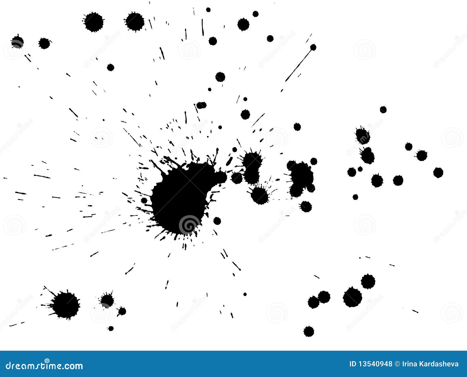 Black ink blot stock photo. Image of droplet, inky, drop - 13540948
